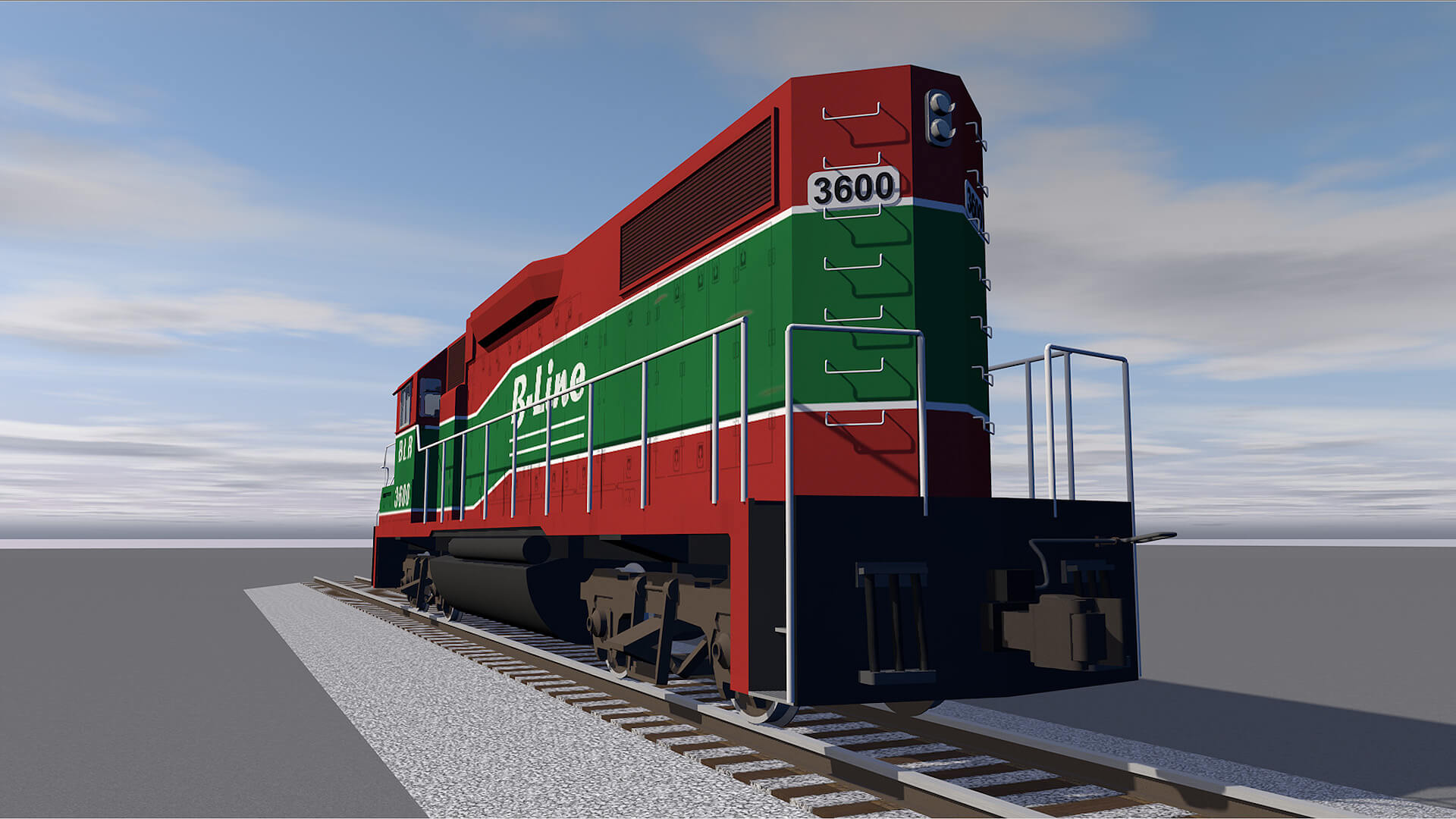 Train Engine - EMD GP38 3D Model by SpiritSwitchboard