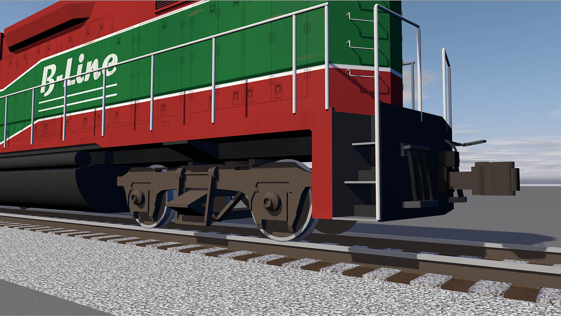 Train Engine - EMD GP38 3D Model by SpiritSwitchboard