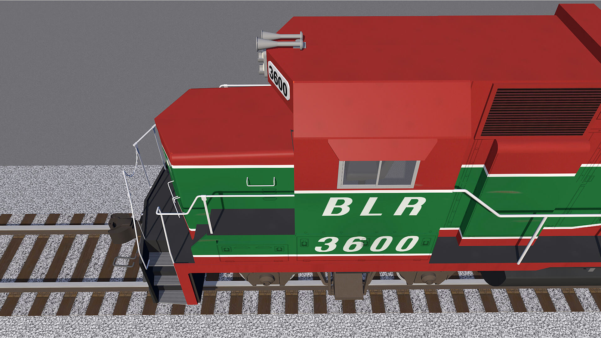 Train Engine - EMD GP38 3D Model by SpiritSwitchboard