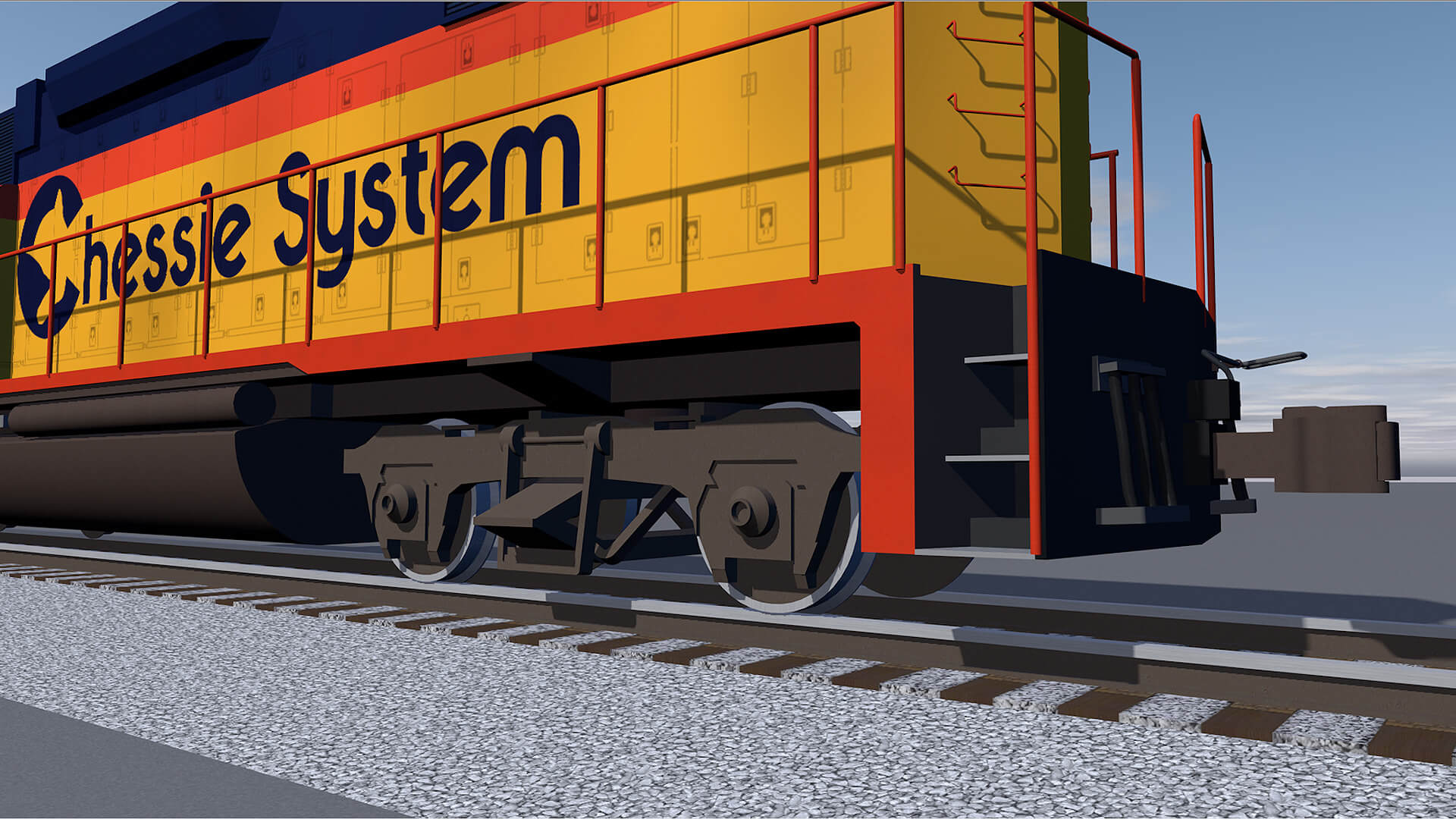 Train Engine - EMD GP38 - Chessie System 3D Model by SpiritSwitchboard