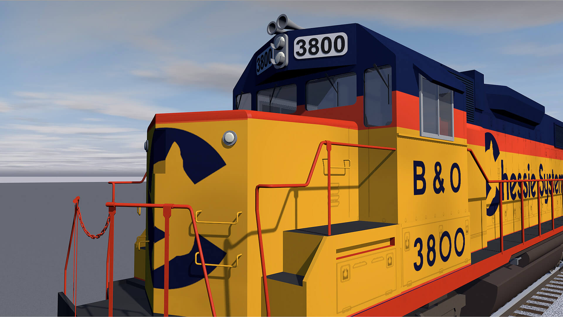 Train Engine - EMD GP38 - Chessie System 3D Model by SpiritSwitchboard