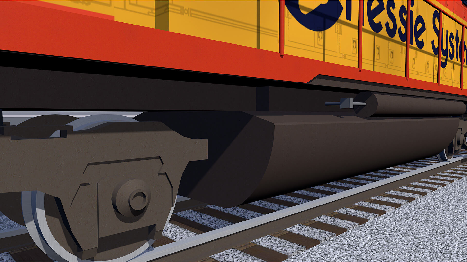 Train Engine - EMD GP38 - Chessie System 3D Model by SpiritSwitchboard