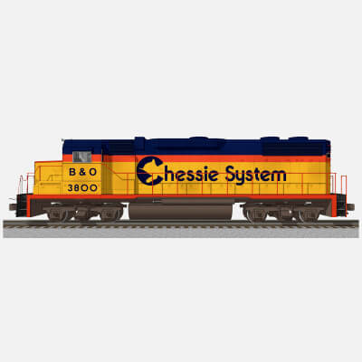 Train Engine - EMD GP38 - Chessie System 3D Model by SpiritSwitchboard