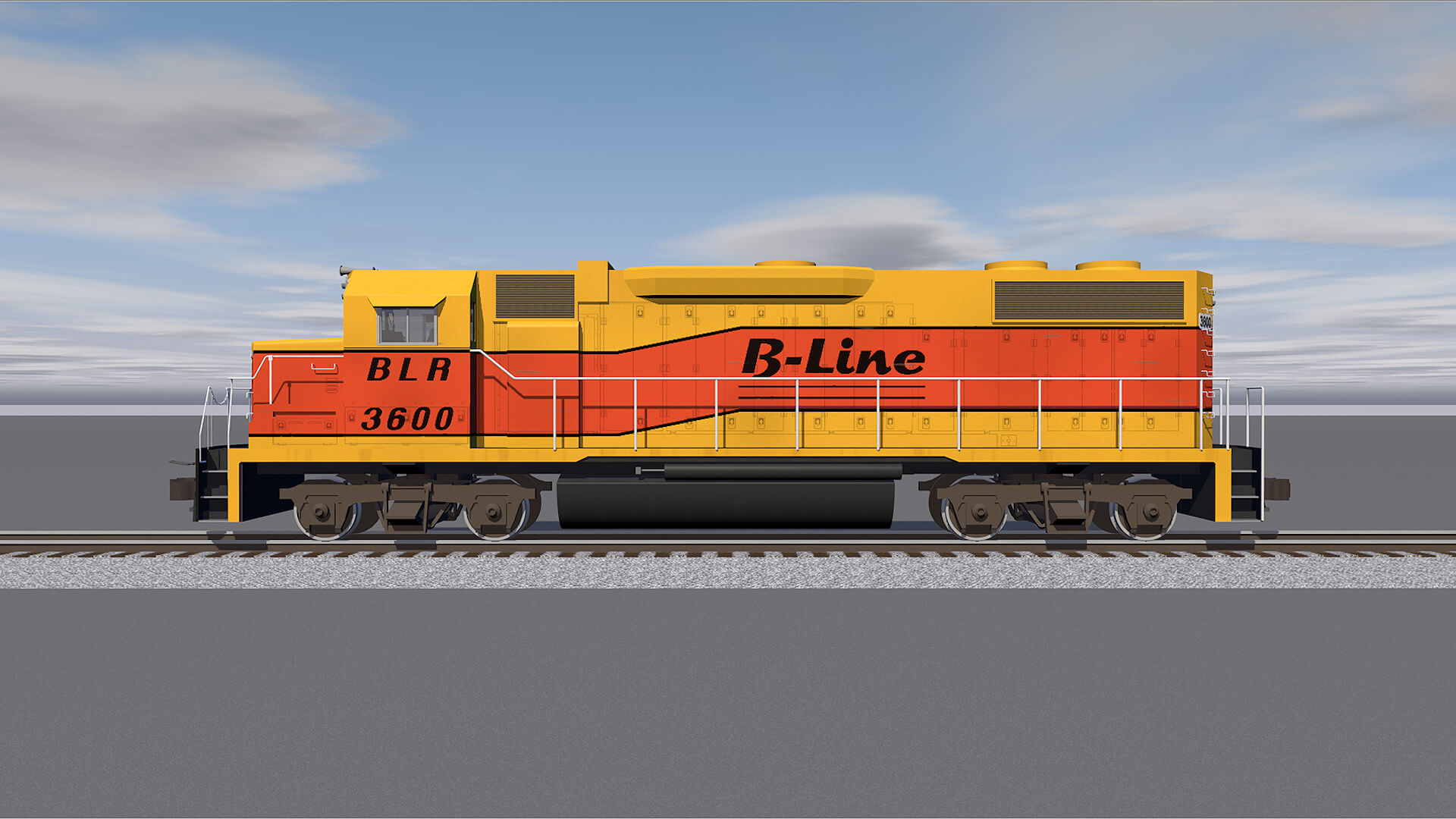 Train Engine - EMD GP38 3D Model by SpiritSwitchboard