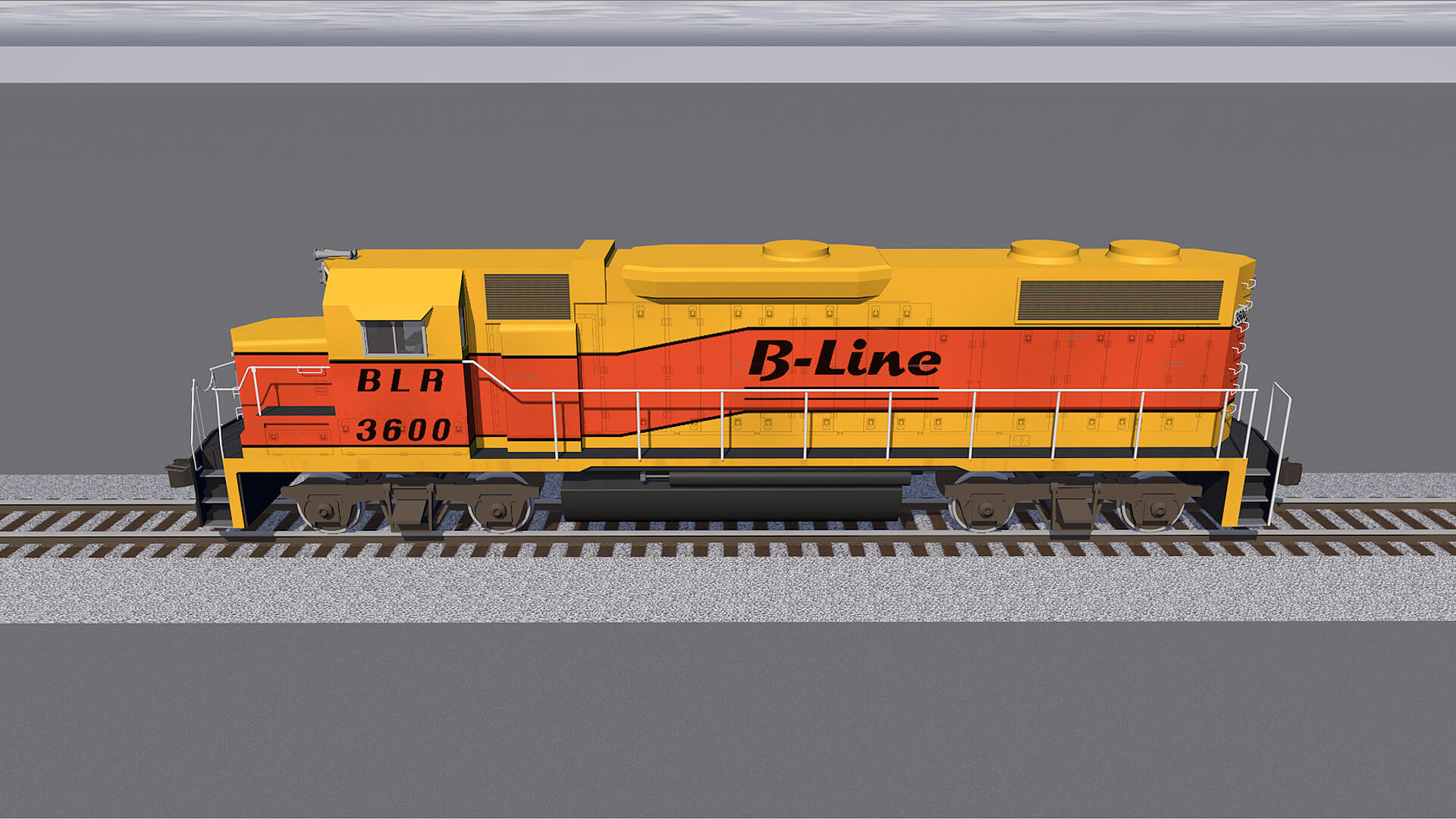 Train Engine - EMD GP38 3D Model by SpiritSwitchboard