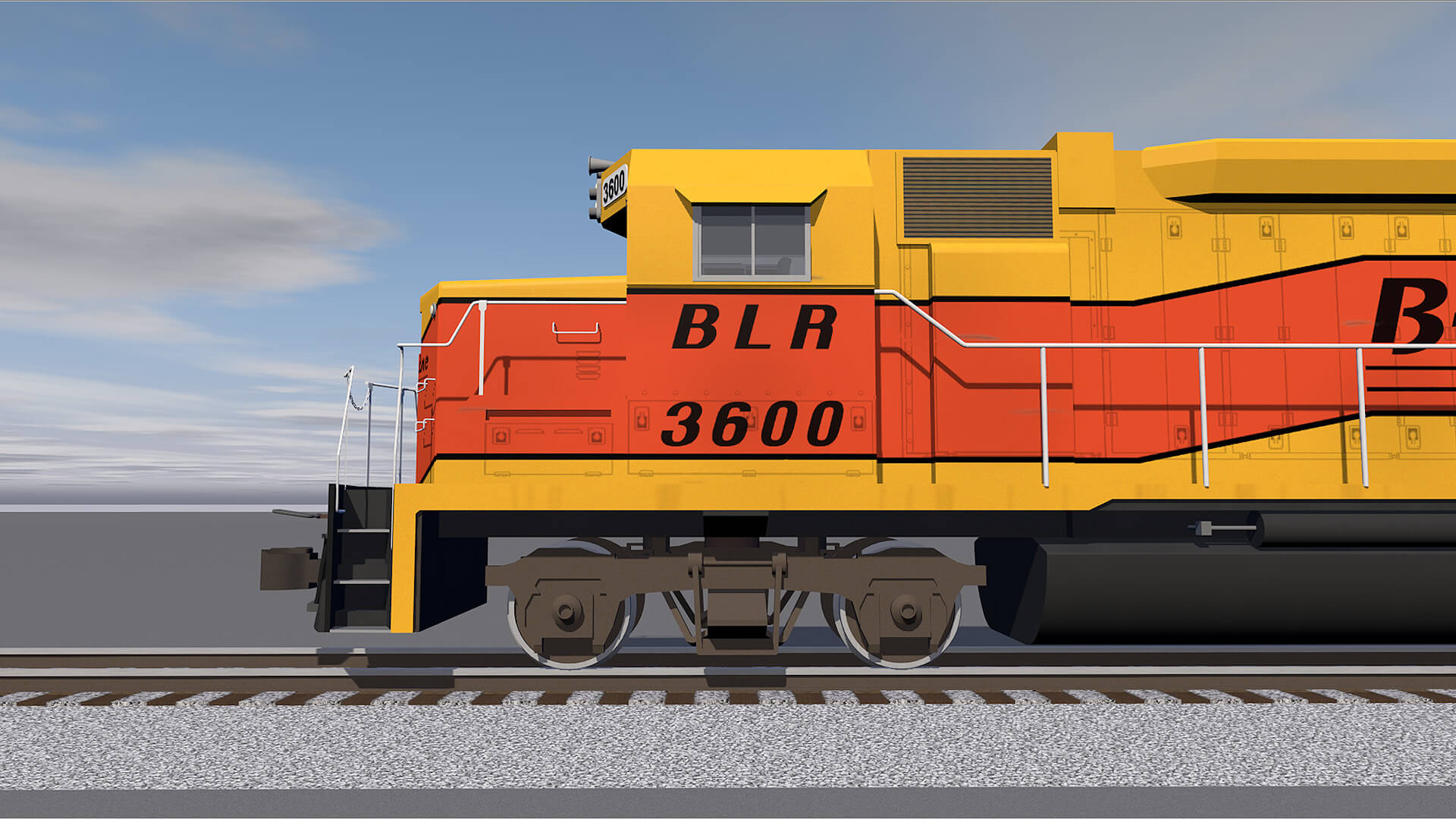Train Engine - EMD GP38 3D Model by SpiritSwitchboard