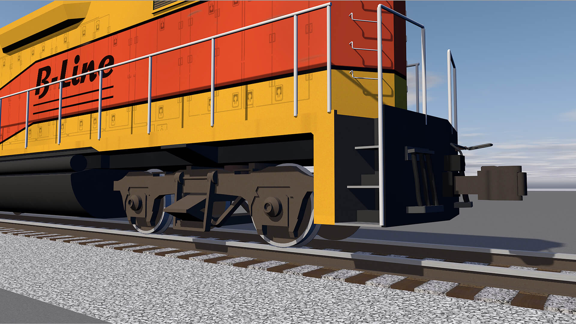 Train Engine - EMD GP38 3D Model by SpiritSwitchboard