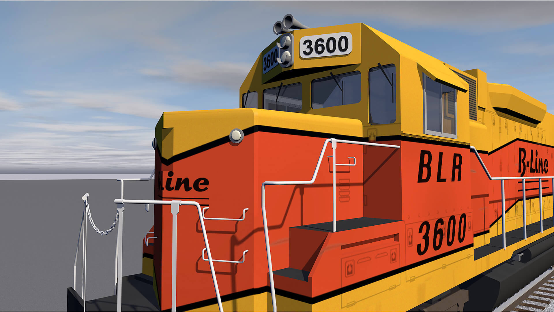 Train Engine - EMD GP38 3D Model by SpiritSwitchboard