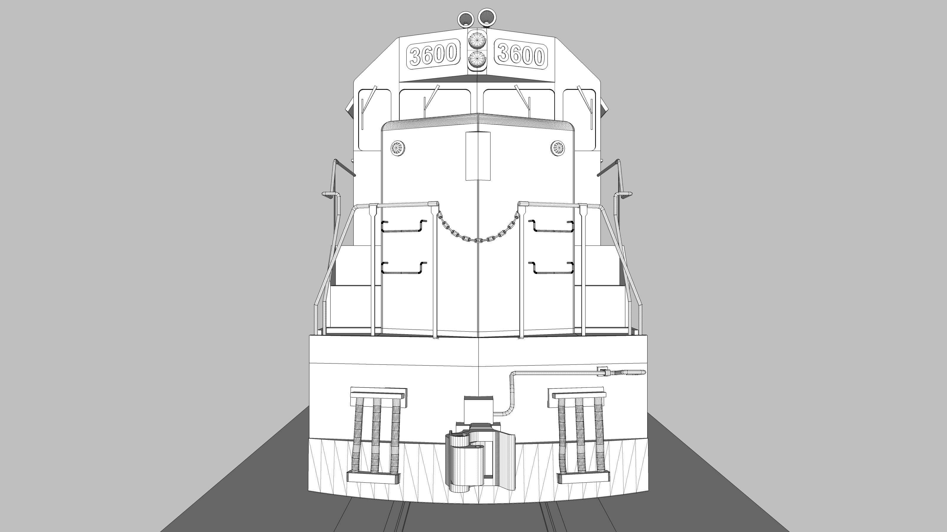 Train Engine - EMD GP38 3D Model by SpiritSwitchboard