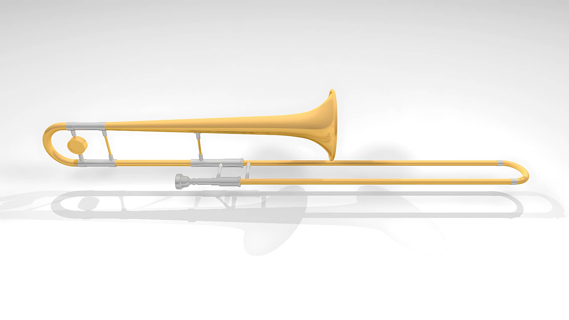 Trombone - Brass Horn Musical Instrument 3D Model by SpiritSwitchboard