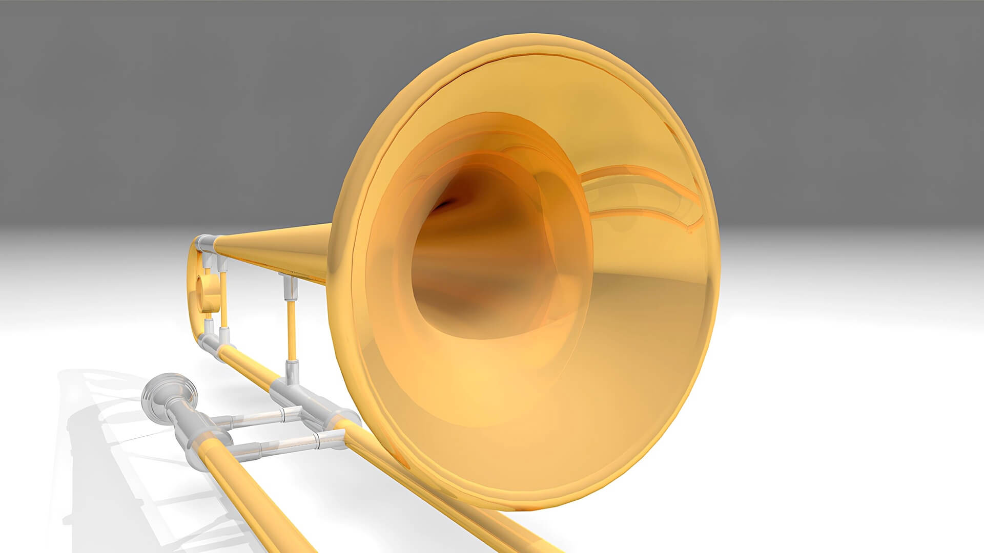 Trombone - Brass Horn Musical Instrument 3D Model by SpiritSwitchboard