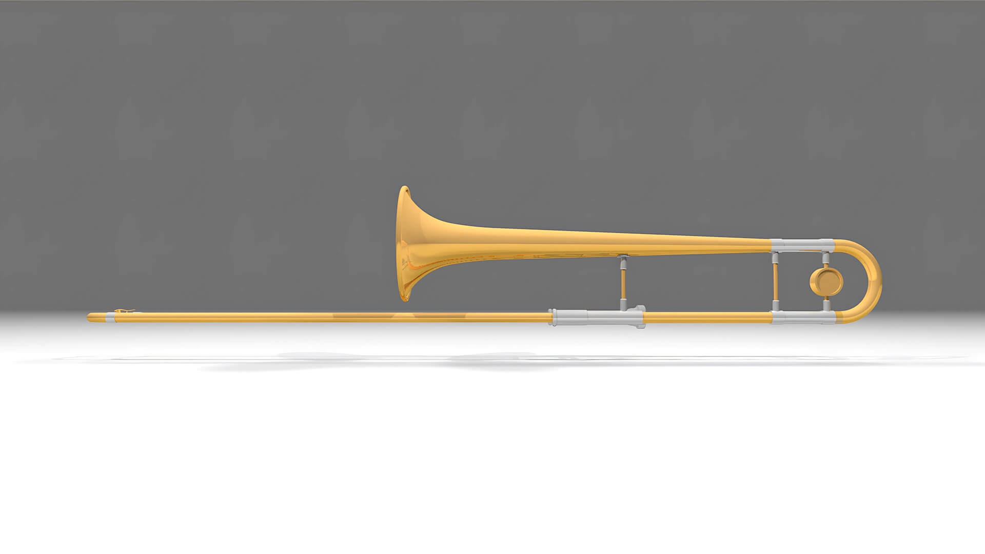 Trombone - Brass Horn Musical Instrument 3D Model by SpiritSwitchboard