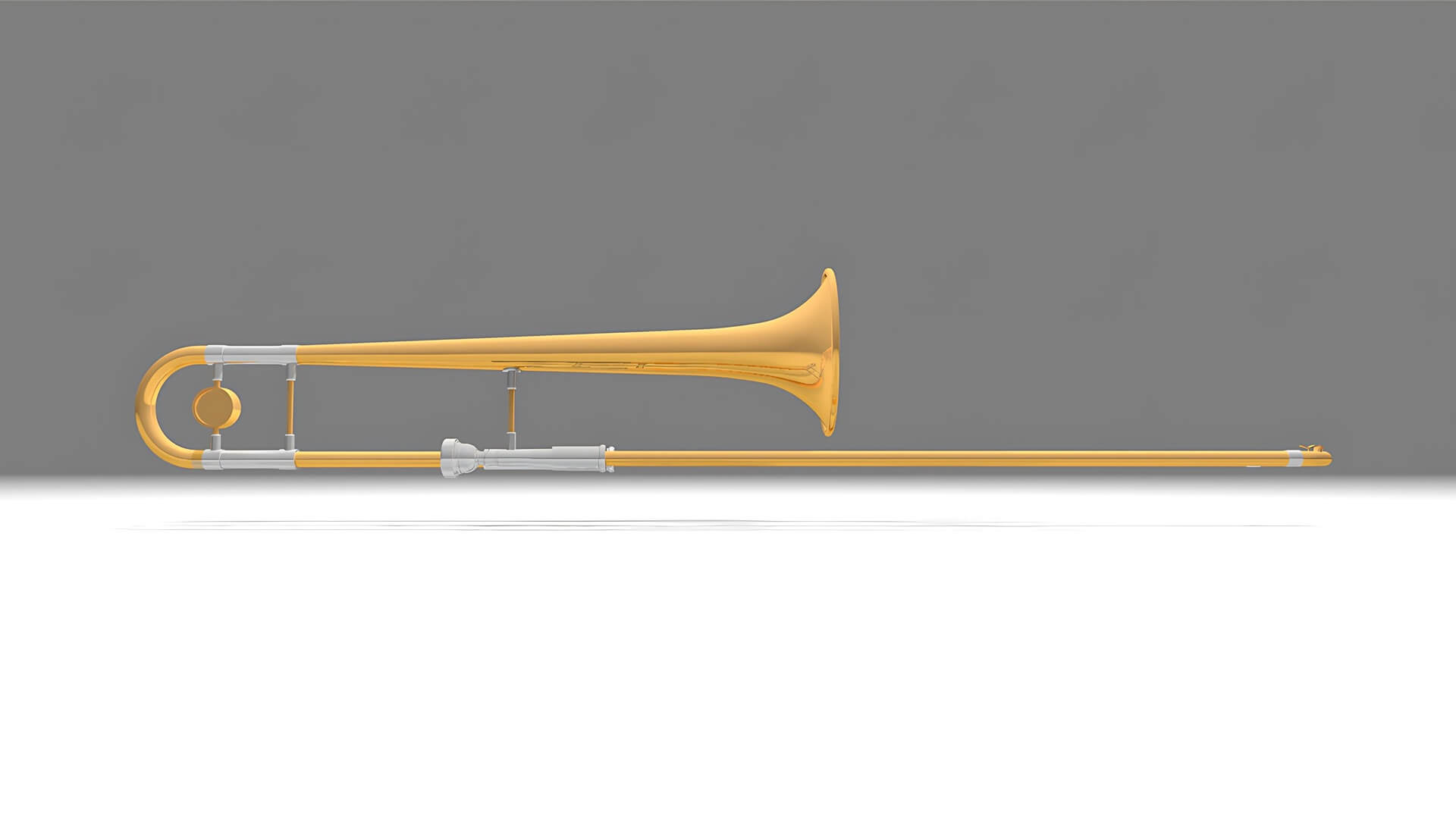 Trombone - Brass Horn Musical Instrument 3D Model by SpiritSwitchboard
