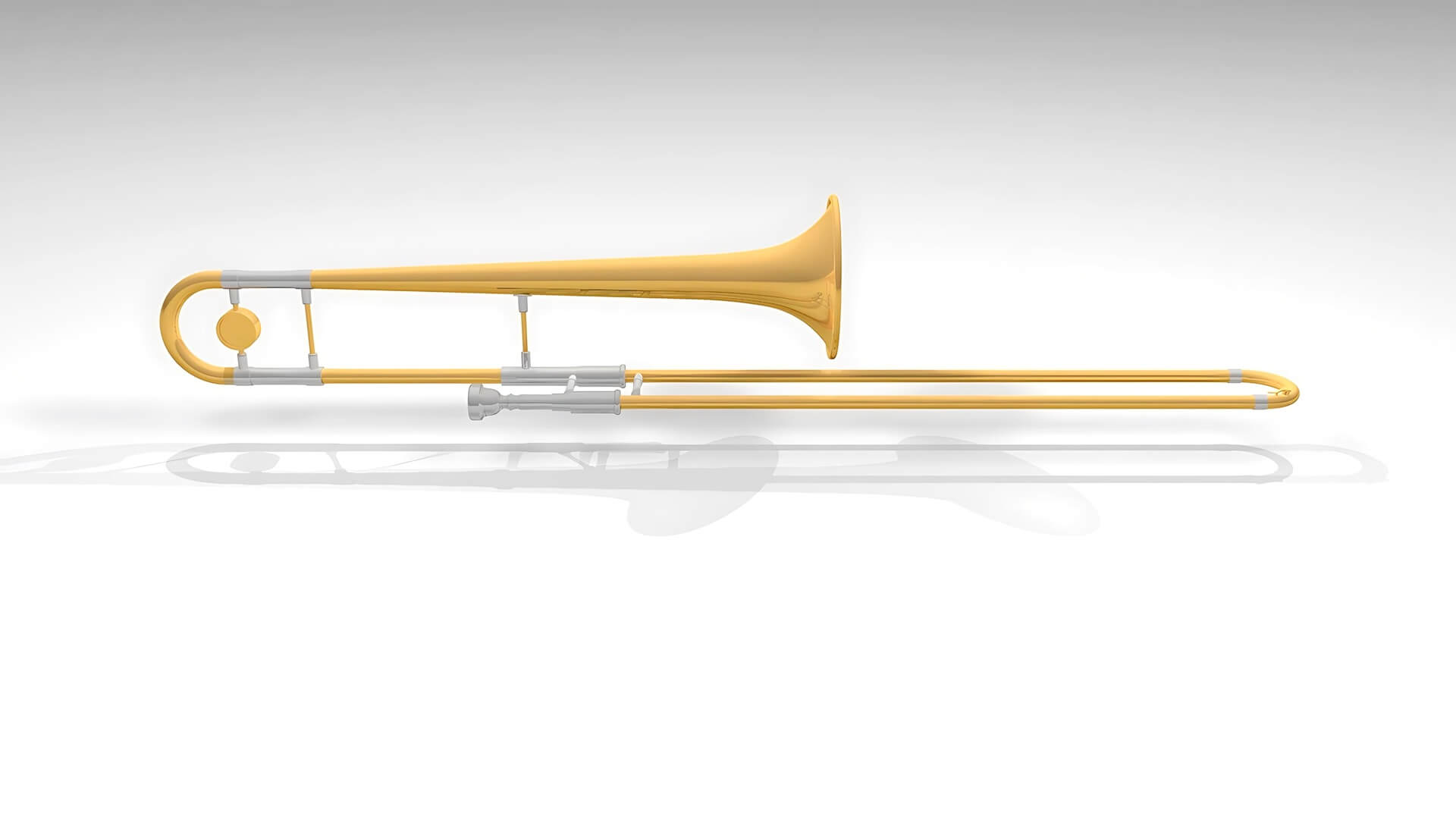 Trombone - Brass Horn Musical Instrument 3D Model by SpiritSwitchboard