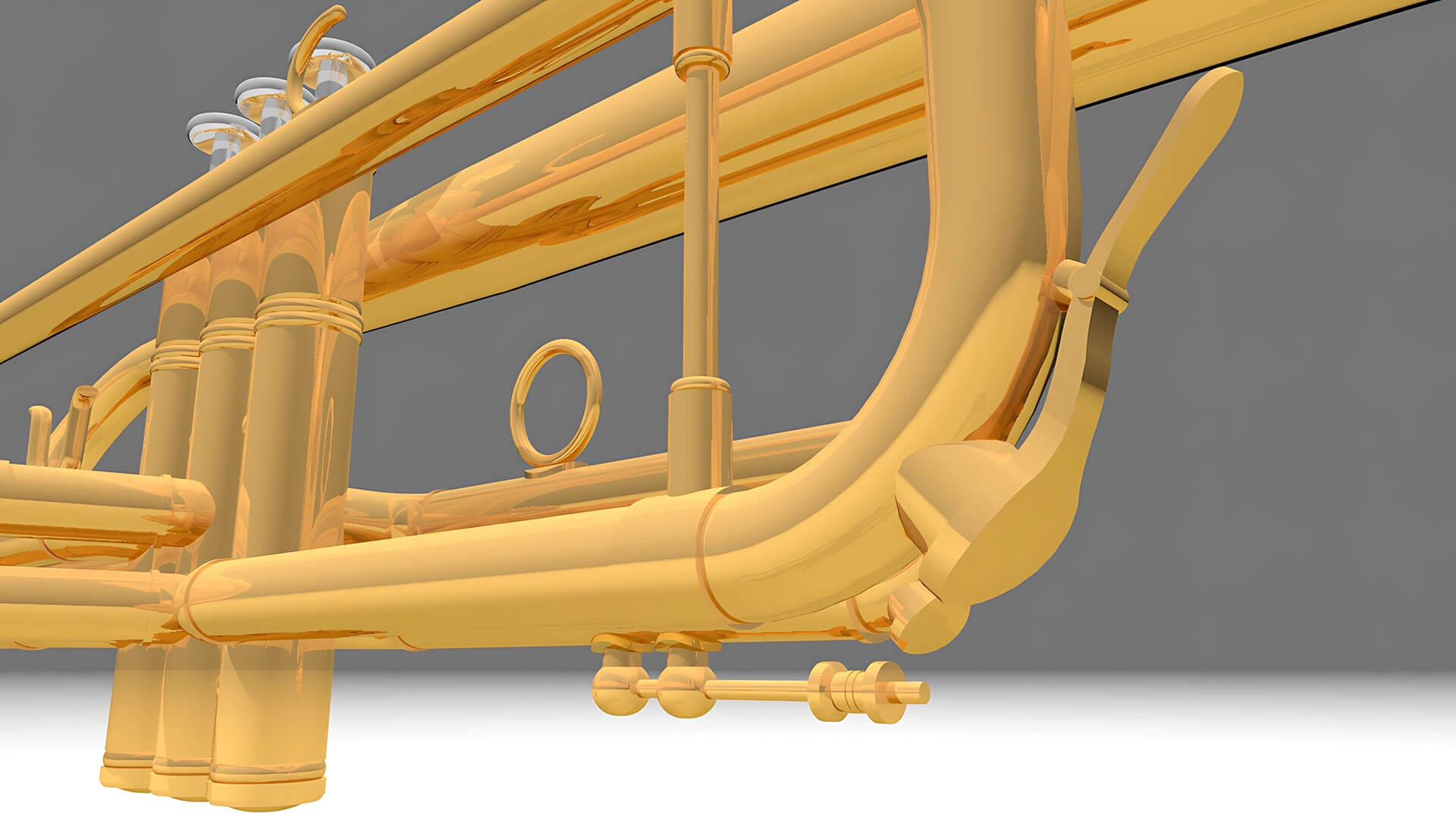 Trumpet - Brass Horn Musical Instrument 3D Model by SpiritSwitchboard