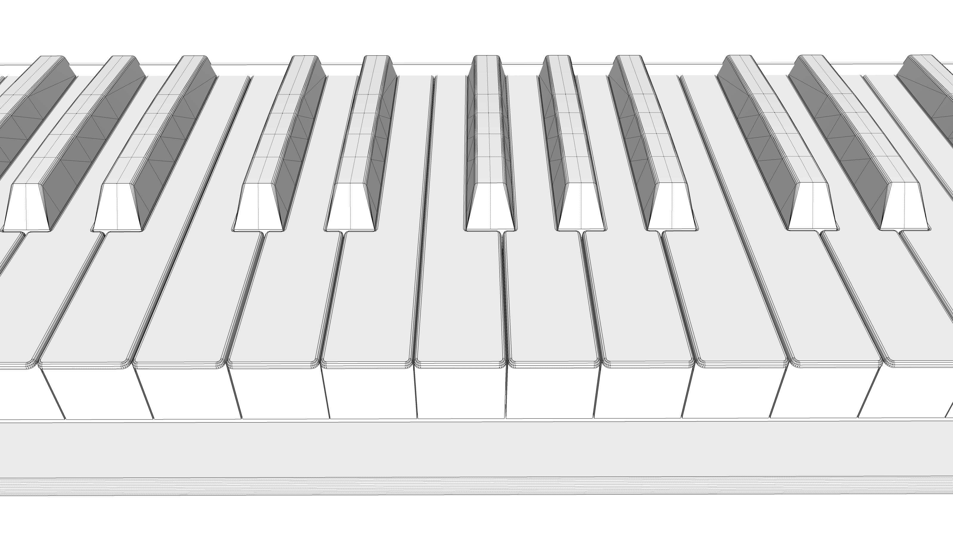 Upright Piano - Dark Wood Finish 3D Model by SpiritSwitchboard