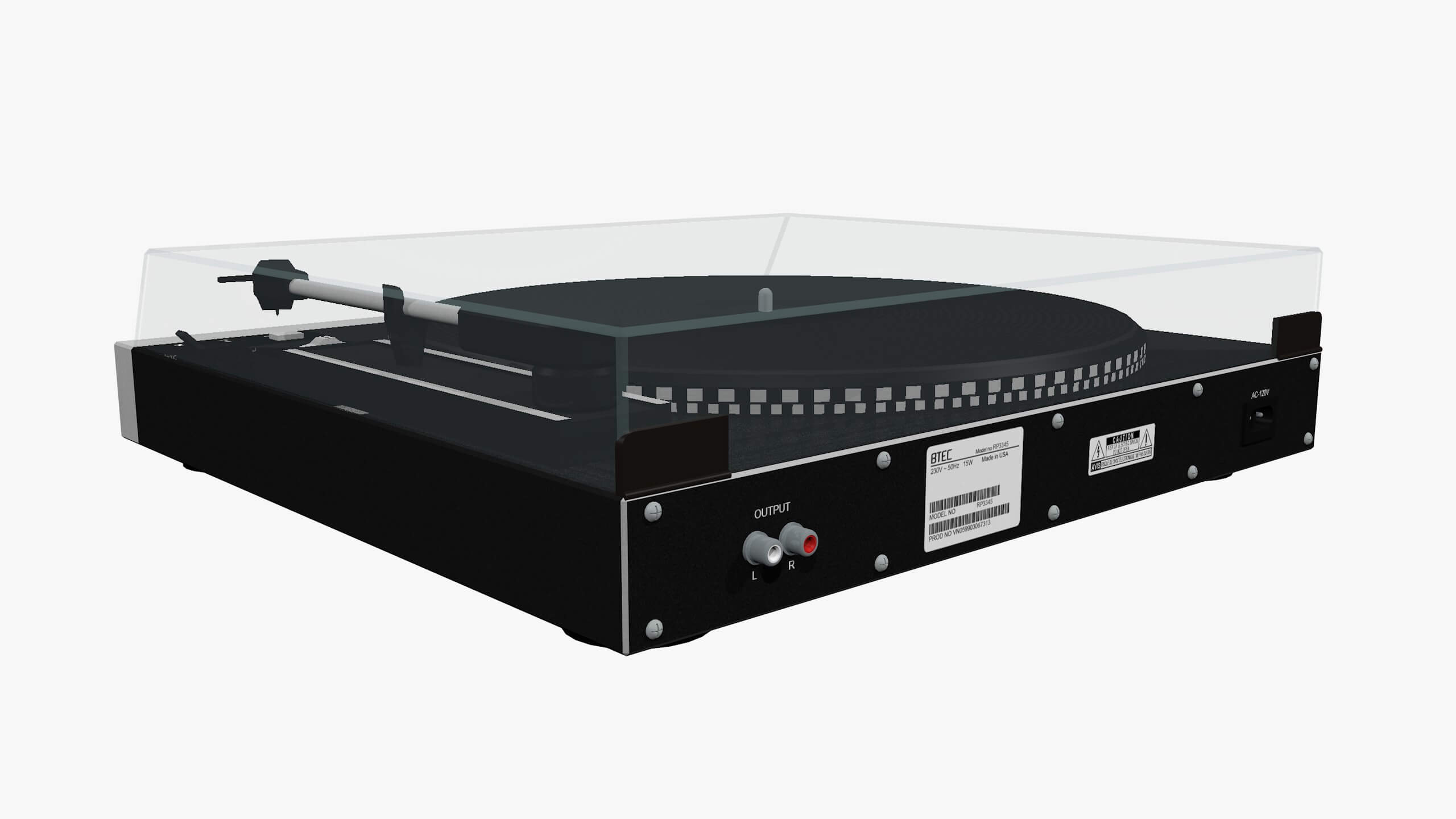 Vinyl Record Player - Turntable 3D Model by SpiritSwitchboard