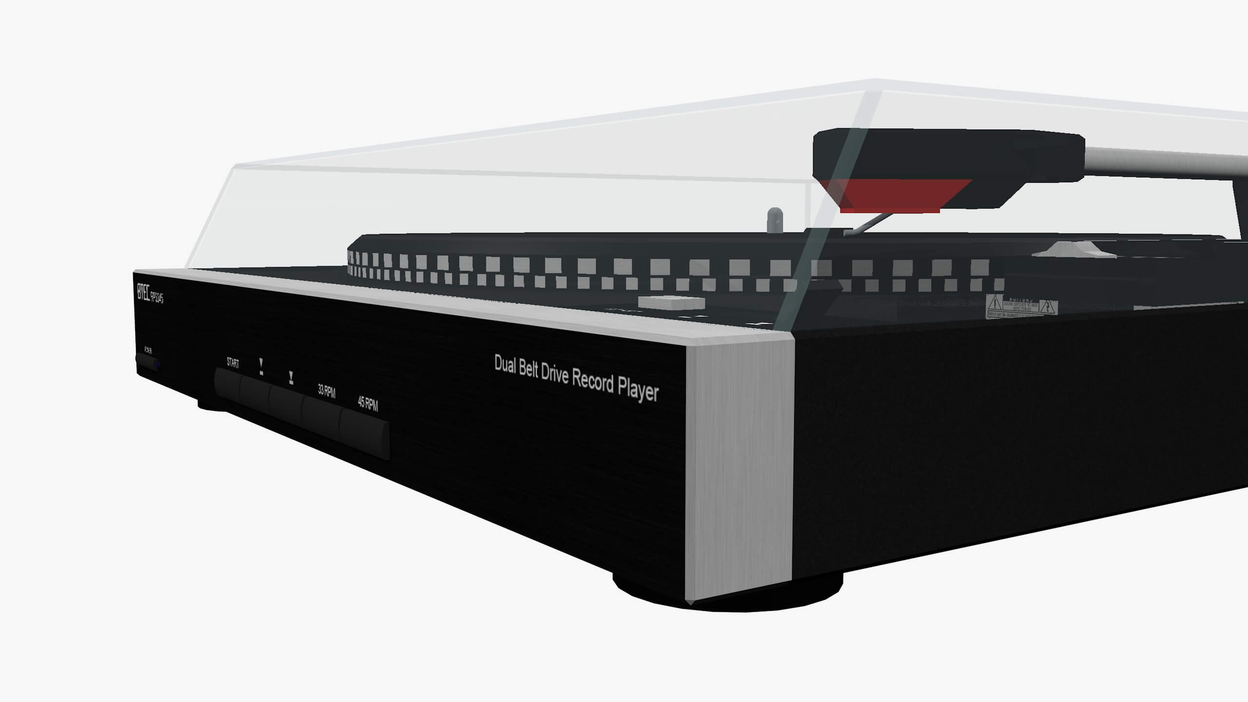 Vinyl Record Player - Turntable 3D Model by SpiritSwitchboard