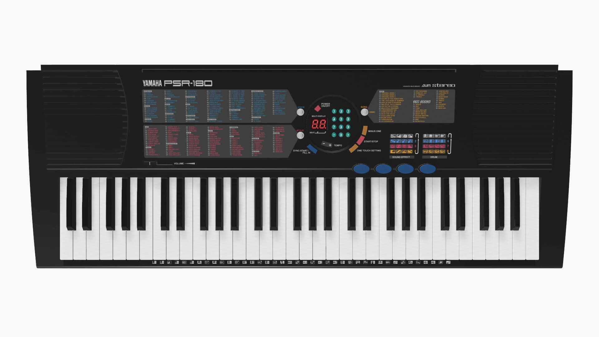 Workstation Keyboard - Yamaha PSR-180 3D Model by SpiritSwitchboard