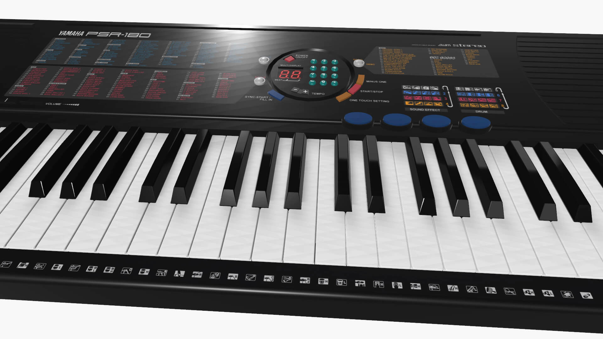 Workstation Keyboard - Yamaha PSR-180 3D Model by SpiritSwitchboard