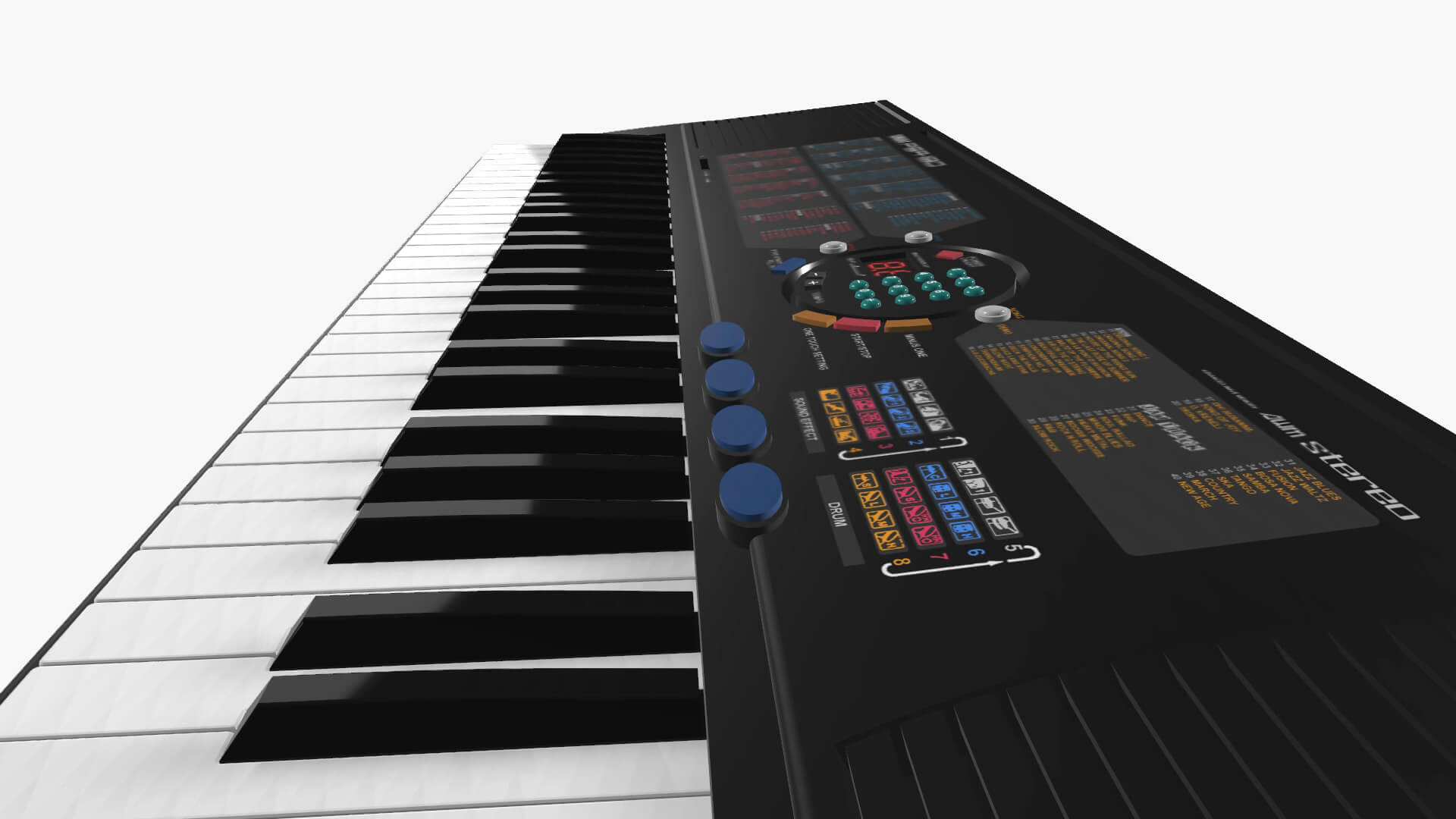 Workstation Keyboard - Yamaha PSR-180 3D Model by SpiritSwitchboard