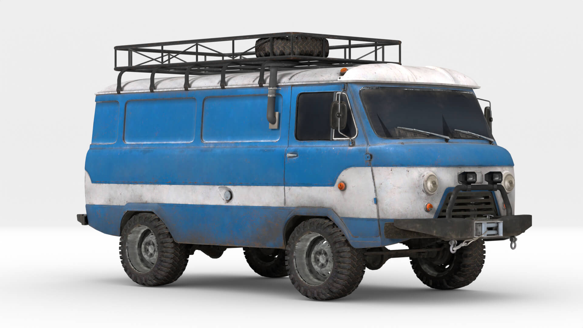 Classic Soviet Off-Road Van 3D Model by Spunky 3D