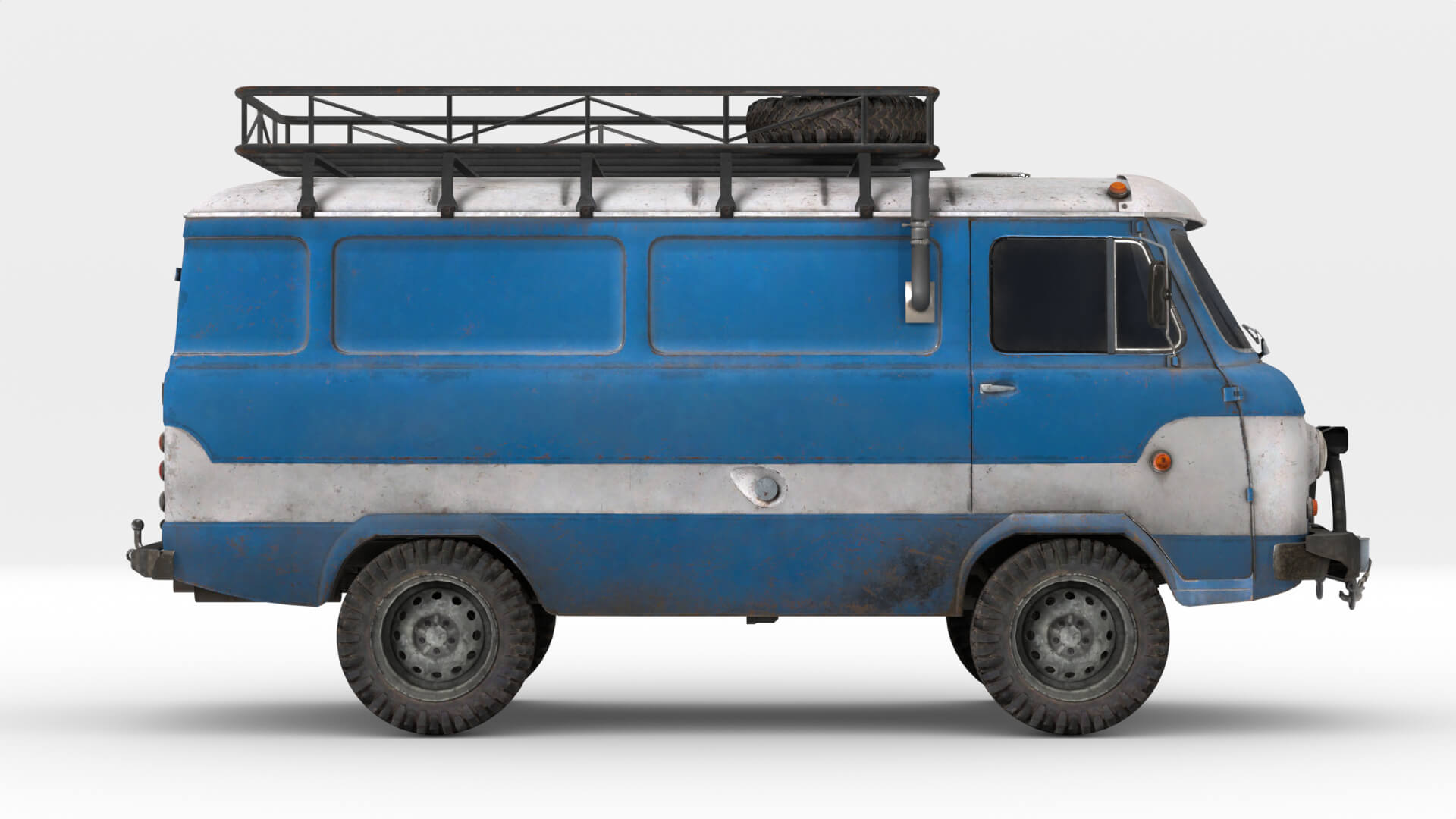 Classic Soviet Off-Road Van 3D Model by Spunky 3D