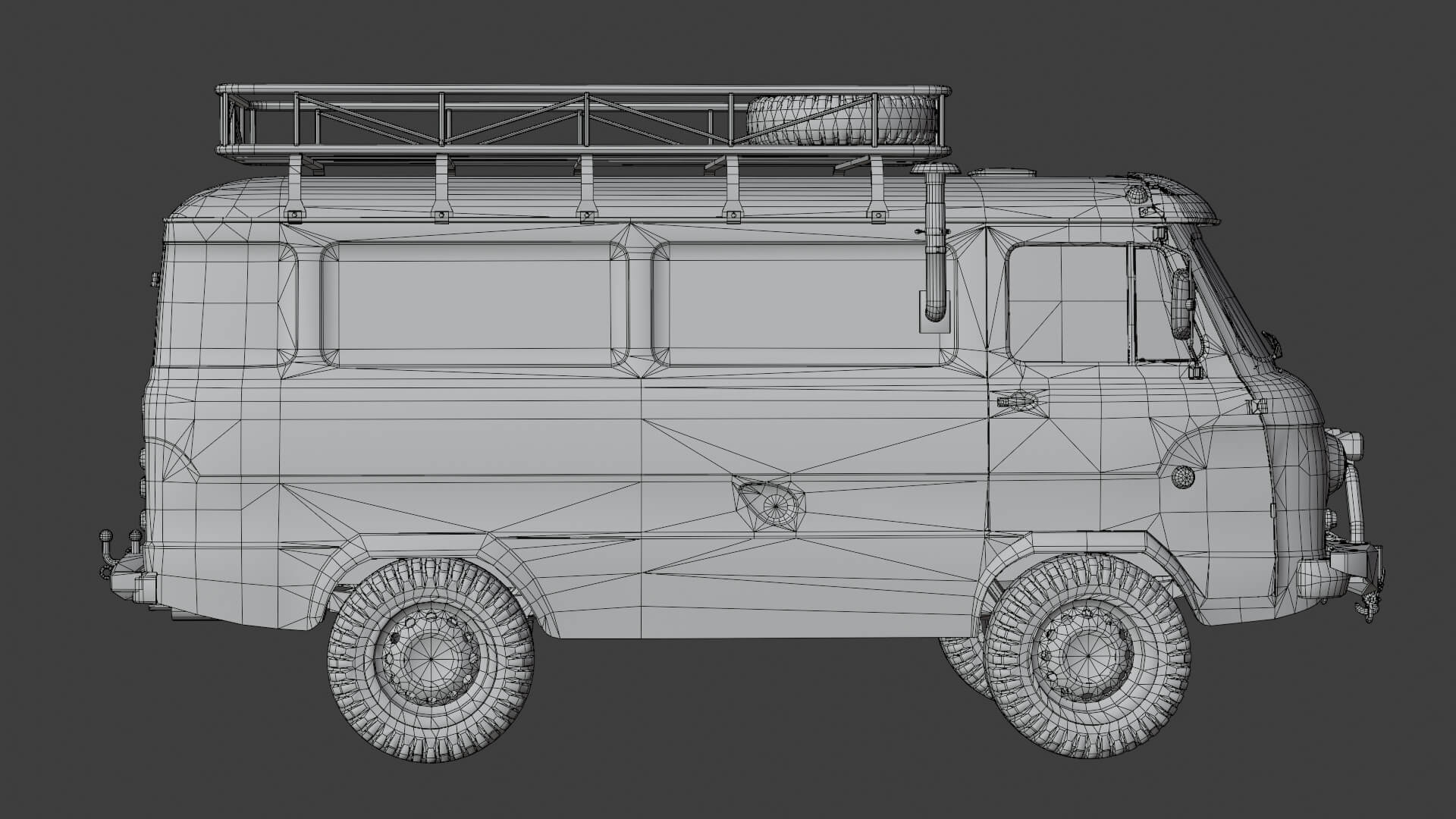Classic Soviet Off-Road Van 3D Model by Spunky 3D