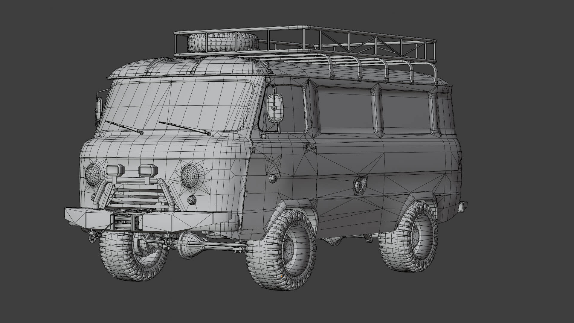 Classic Soviet Off-Road Van 3D Model by Spunky 3D
