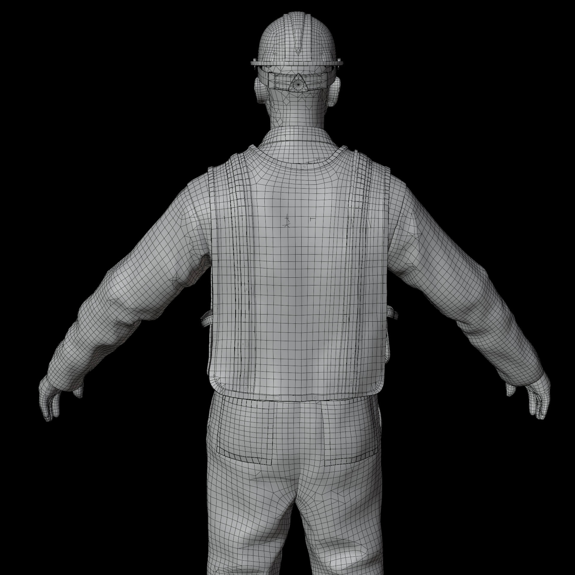 Construction Worker 3D Model – Rigged by Spunky 3D