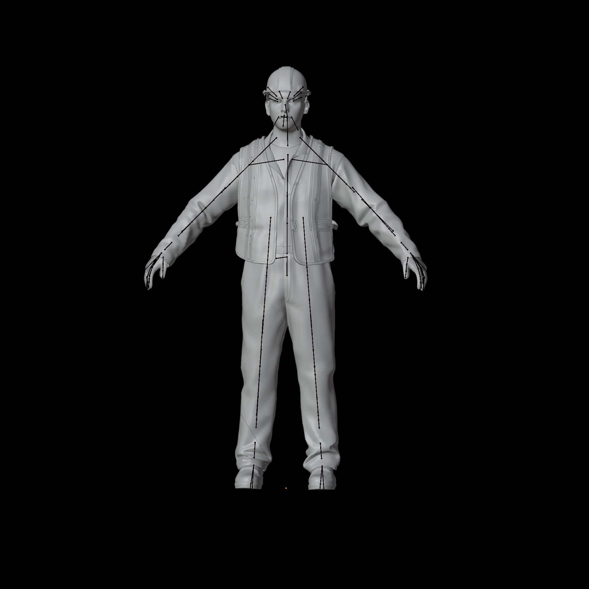 Construction Worker 3D Model – Rigged by Spunky 3D