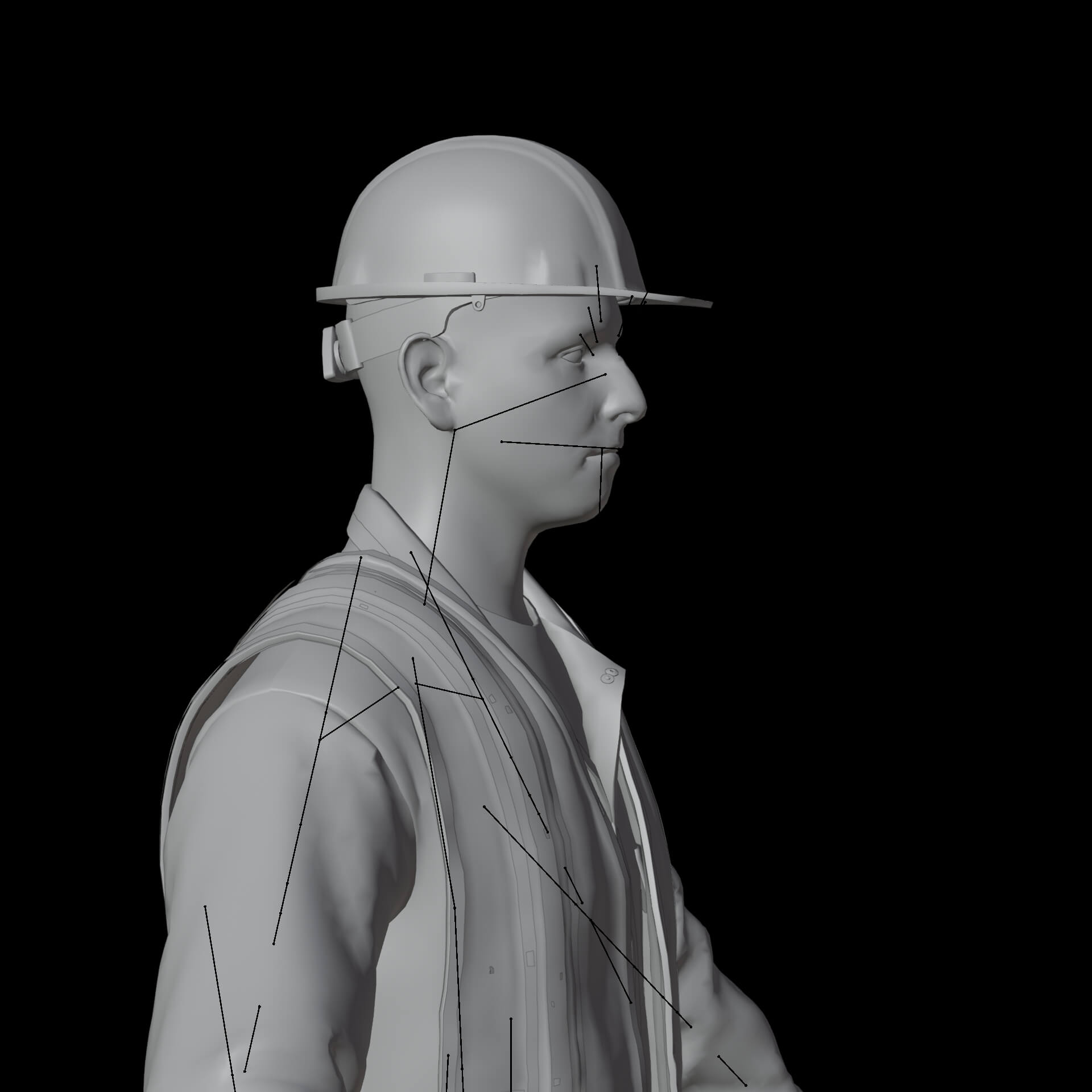 Construction Worker 3D Model – Rigged by Spunky 3D