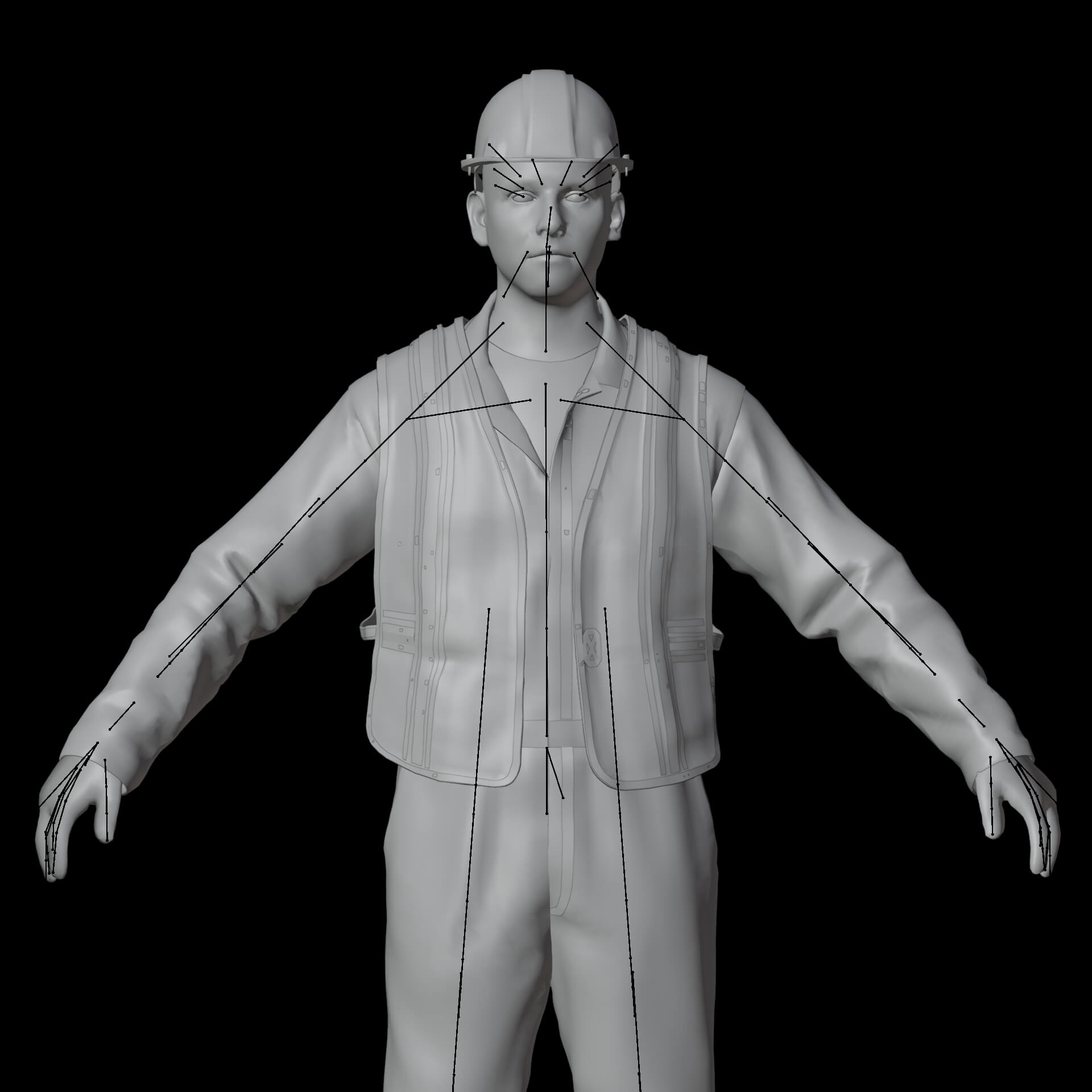 Construction Worker 3D Model – Rigged by Spunky 3D