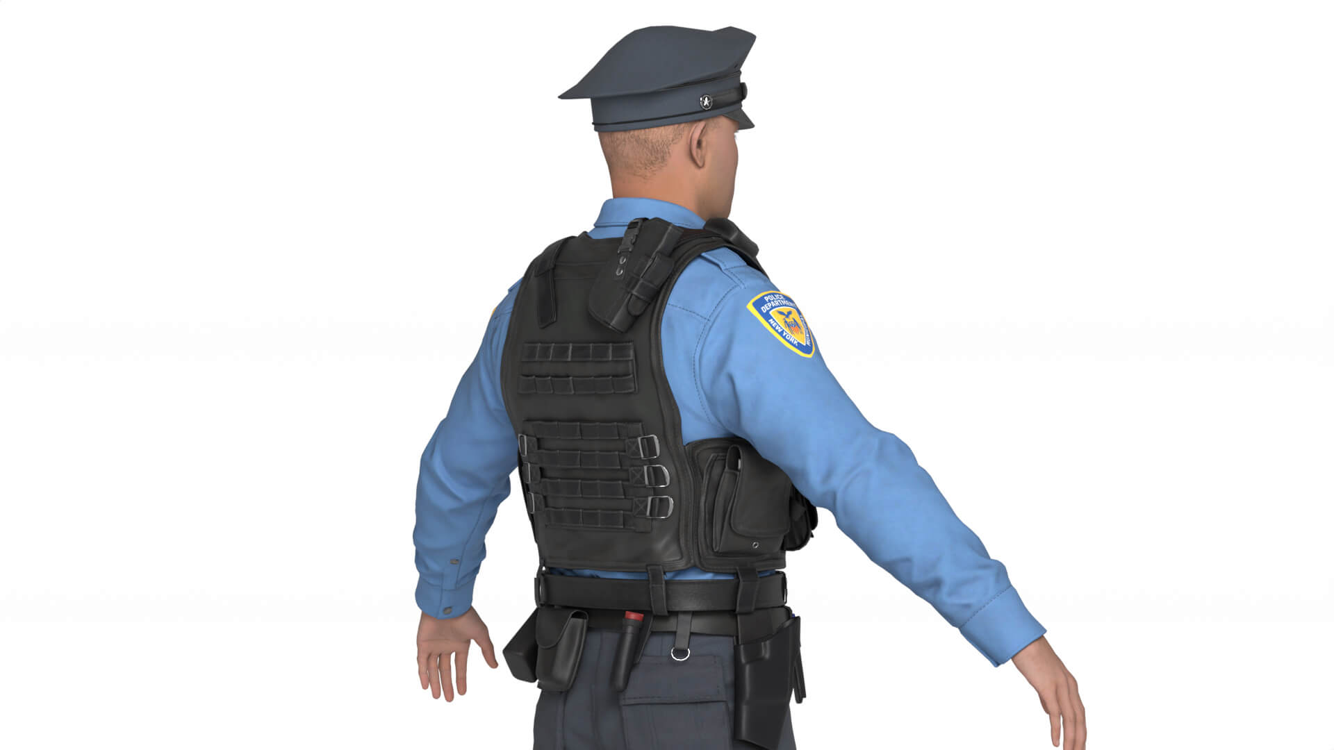 Police Officer Rigged - 3D Model by Spunky 3D