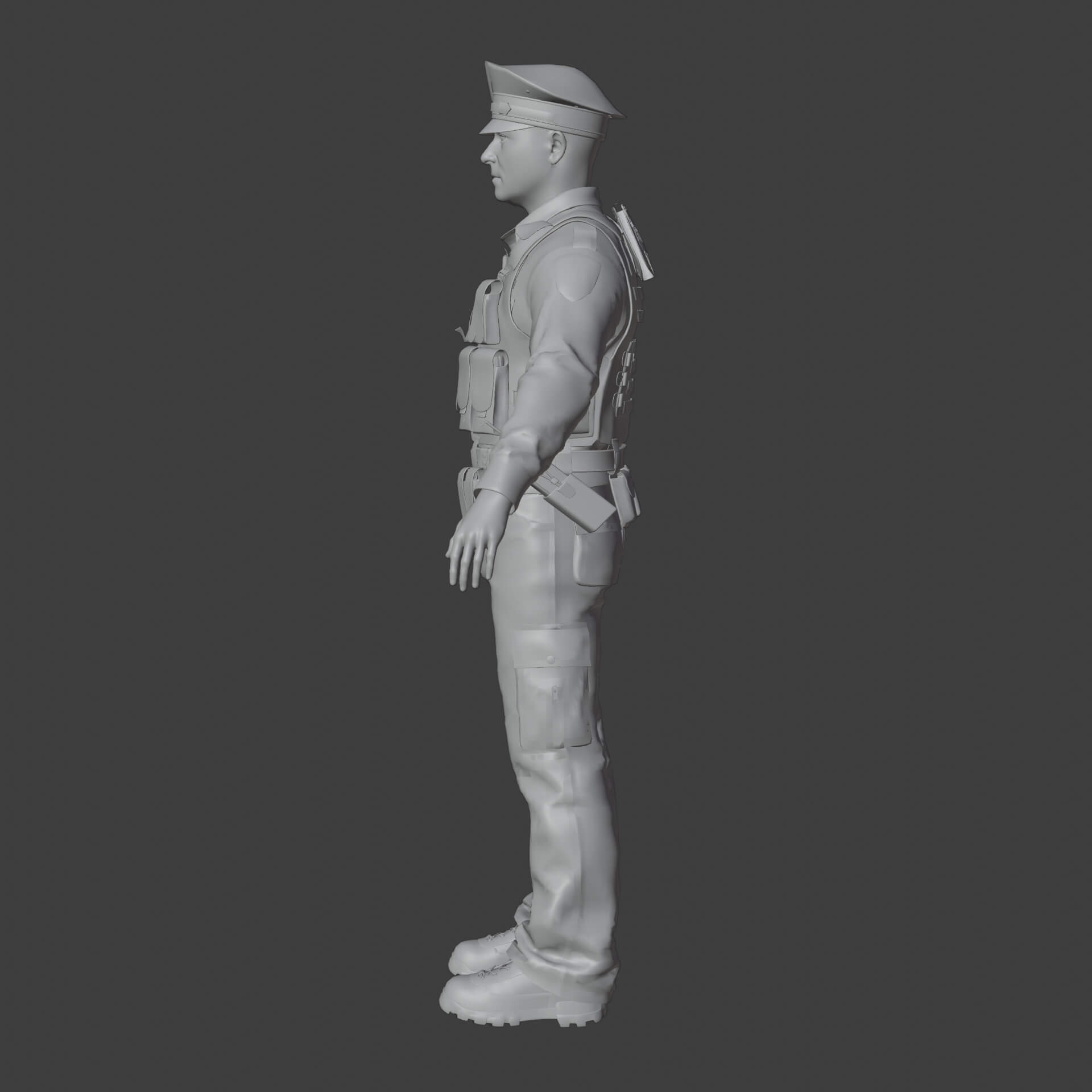 Police Officer Rigged - 3D Model by Spunky 3D