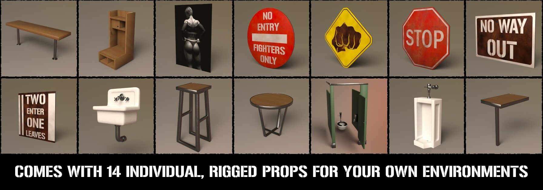 Eff Em Up Fight Club Environment - Daz Content by SquarePeg3D