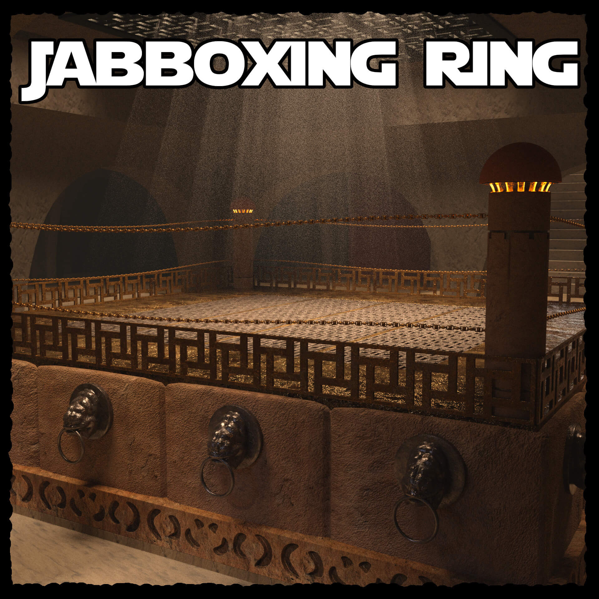 Jabboxing Ring Prop - Daz Content by SquarePeg3D