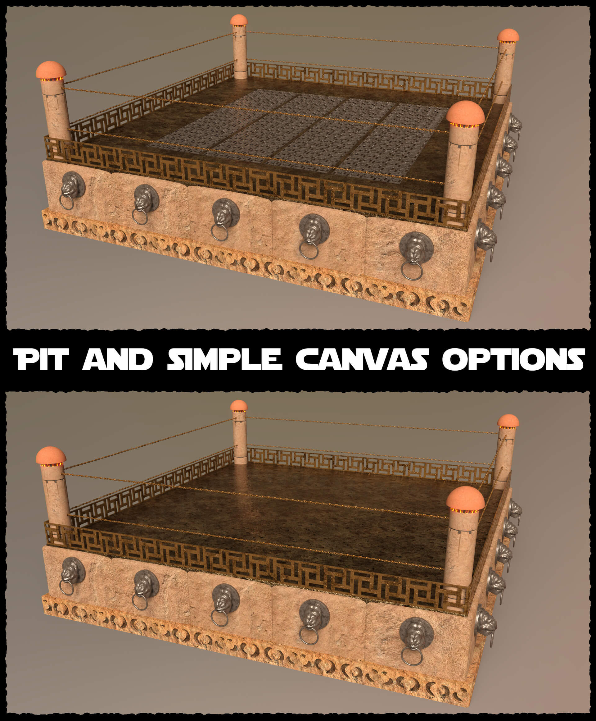 Jabboxing Ring Prop - Daz Content by SquarePeg3D