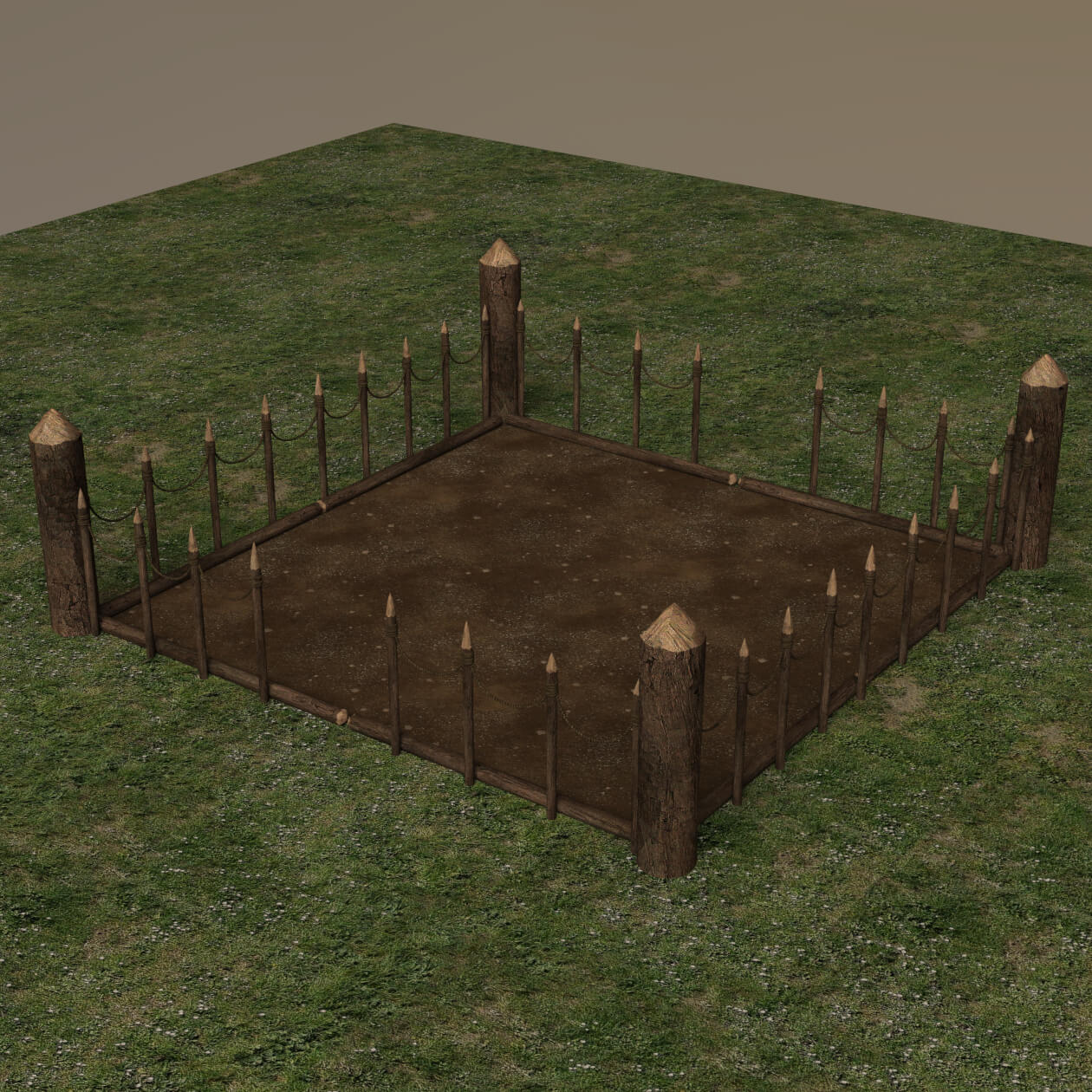 Simple Fighting Ring Prop - Free Daz Content by SquarePeg3D