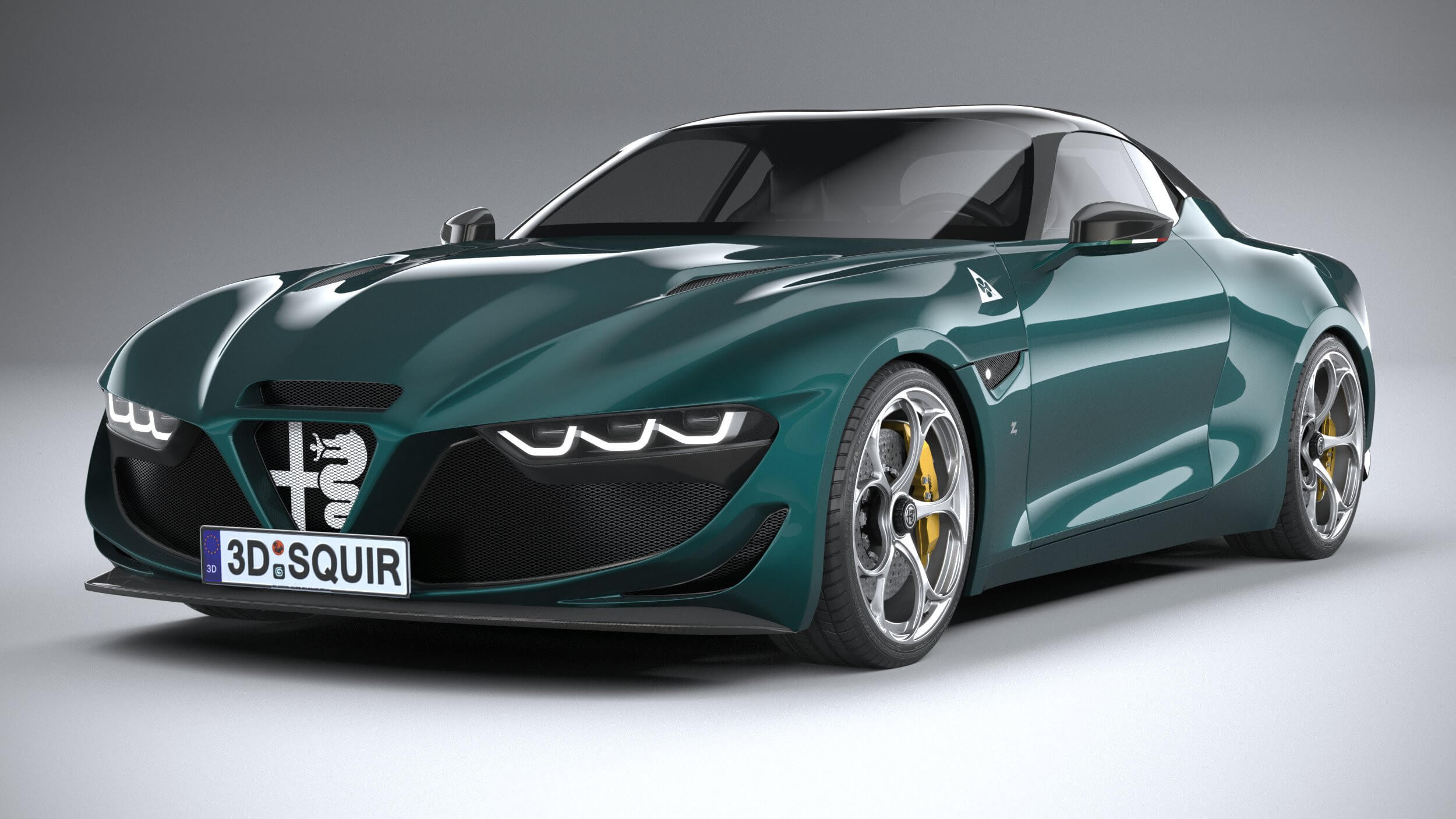 Alfa Romeo Giulia SWB Zagato 2023 - 3D Model by SQUIR