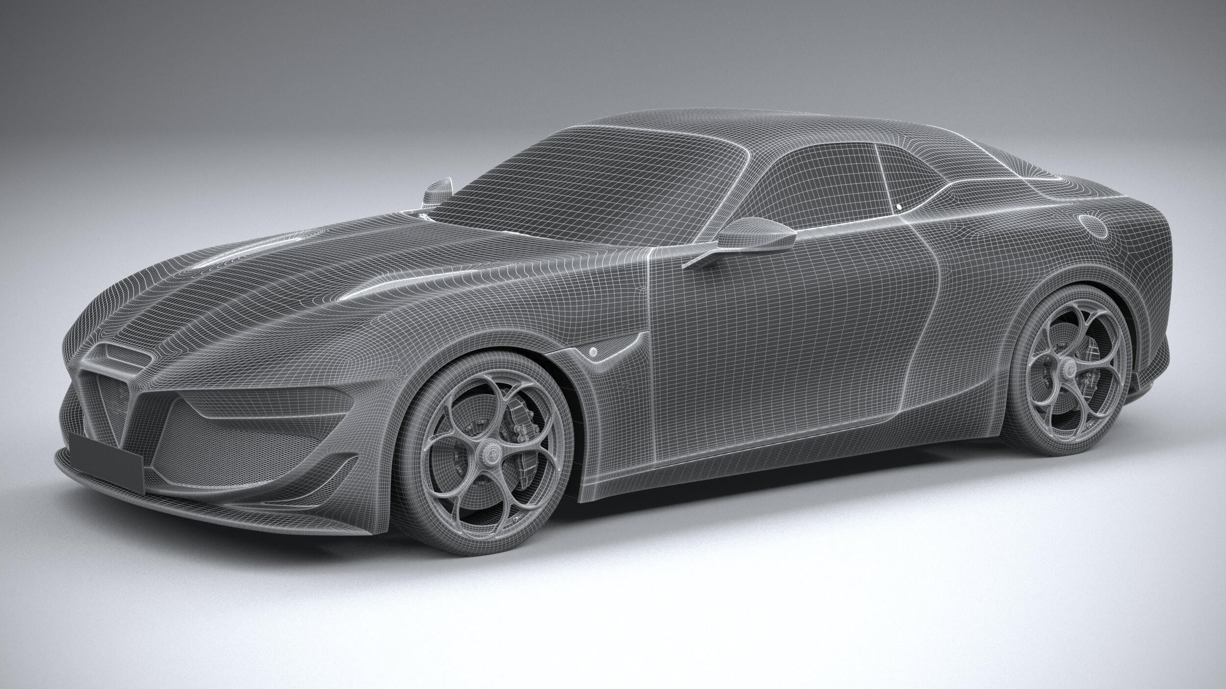 Alfa Romeo Giulia SWB Zagato 2023 - 3D Model by SQUIR
