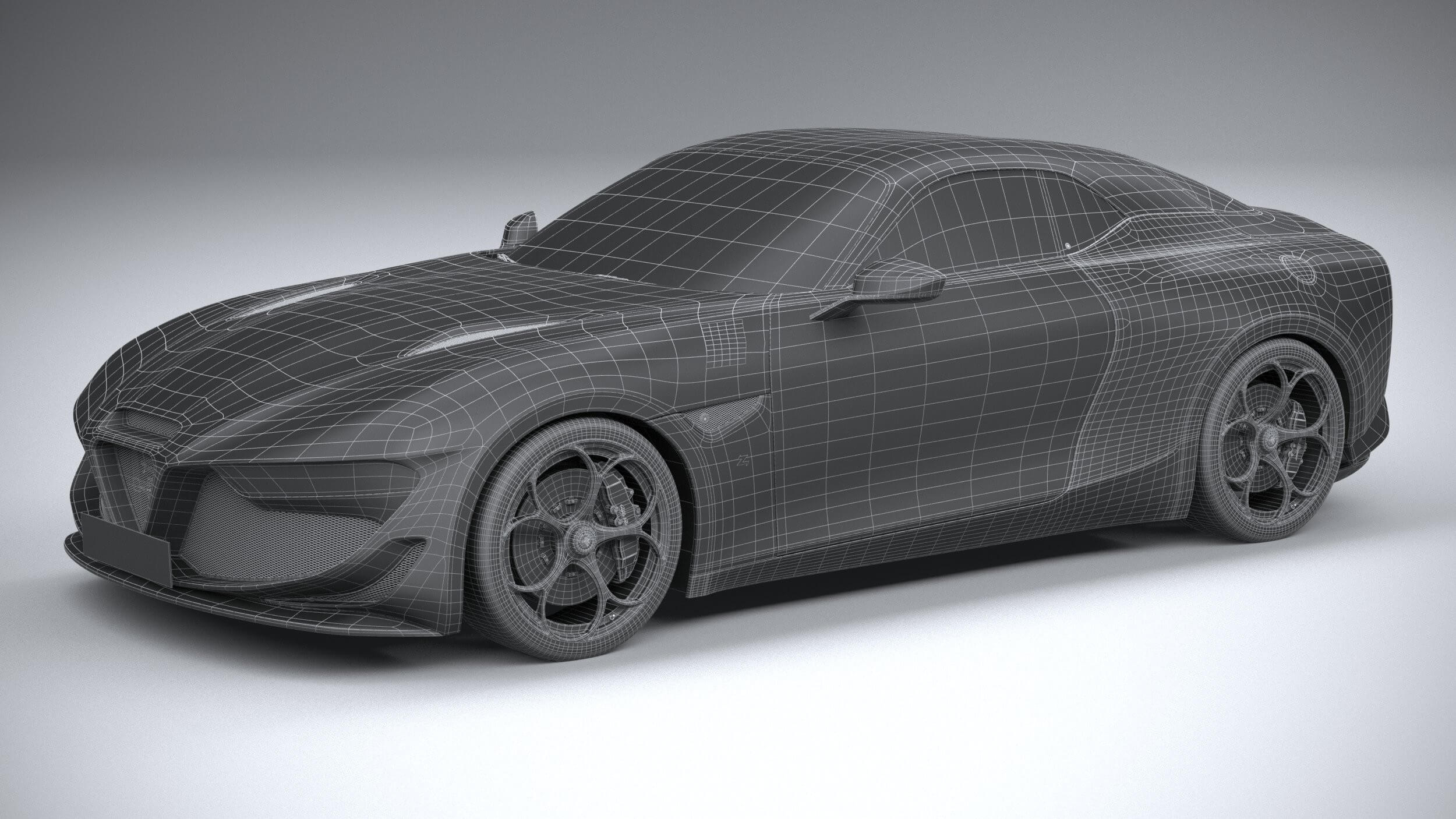 Alfa Romeo Giulia SWB Zagato 2023 - 3D Model by SQUIR