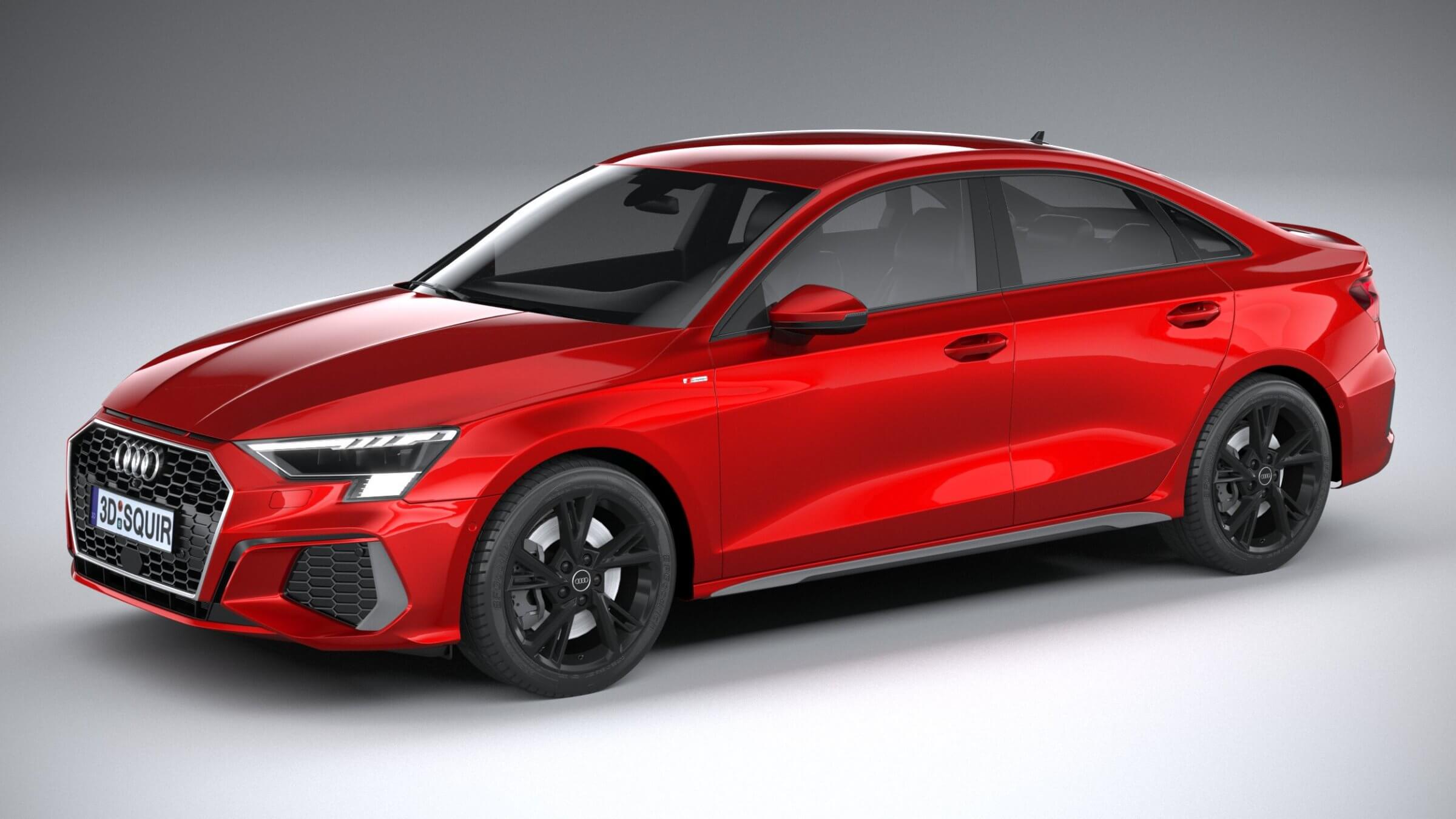 Audi A3 Sedan S-Line 2021 3D Model by SQUIR