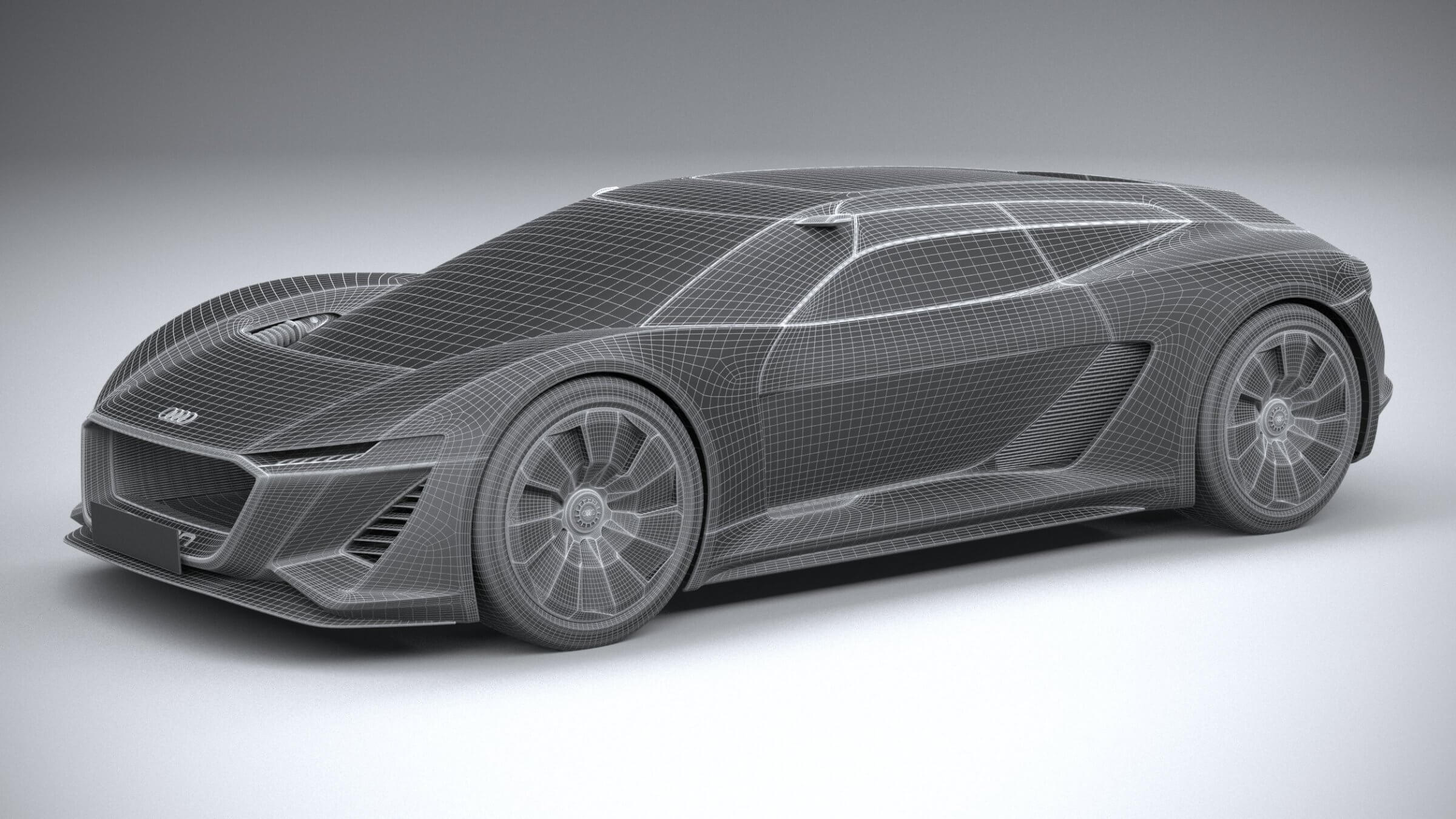 Audi PB18 E-Tron Concept 3D Model by SQUIR