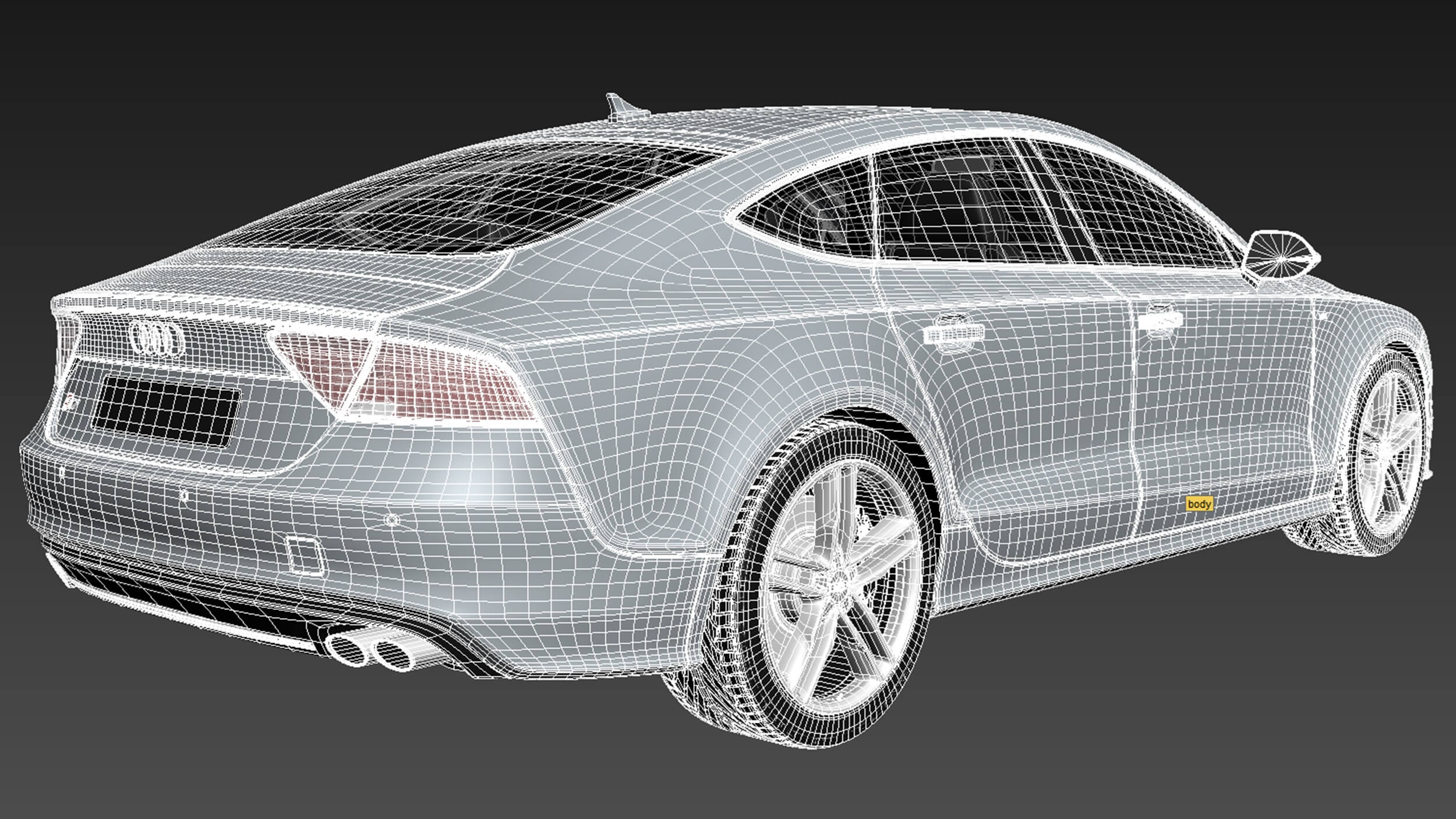 Audi S7 2013 - 3D Model by SQUIR