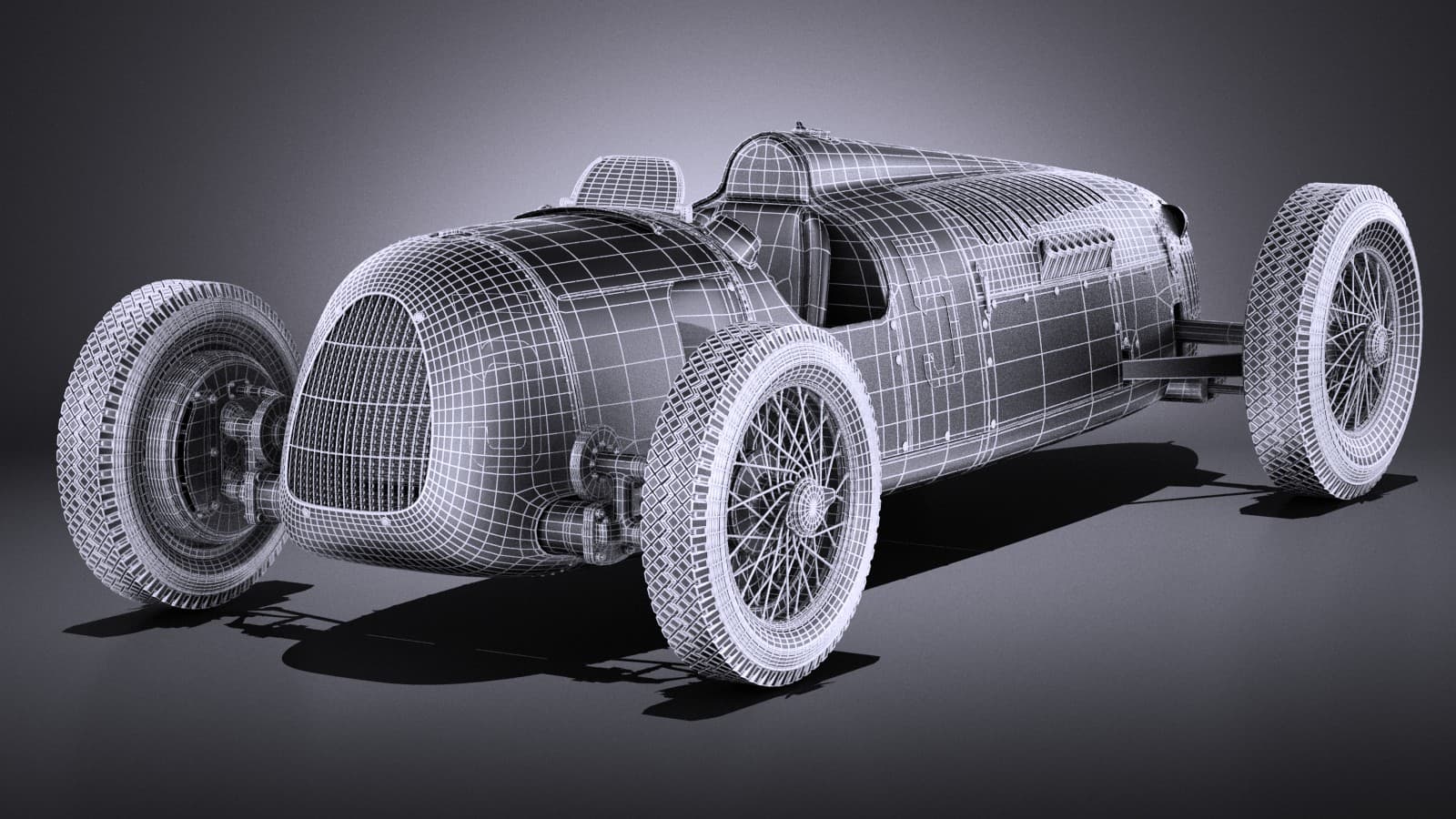 Auto Union Type C 1936 - 3D Model by SQUIR