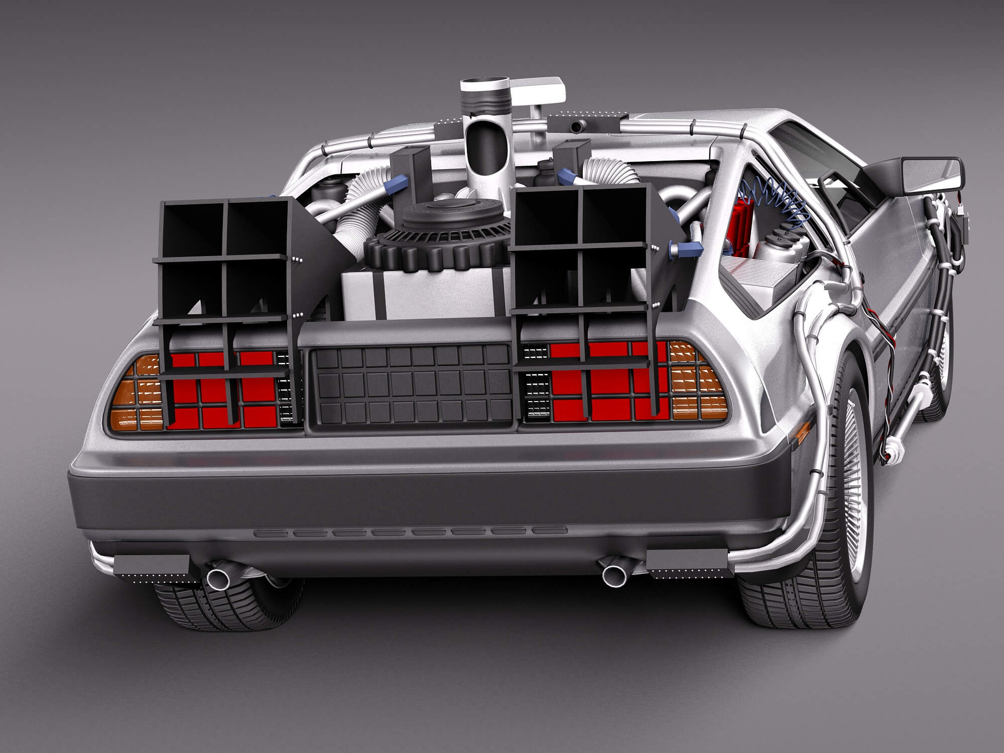 Back To The Future 1 DeLorean - 3D Model by SQUIR