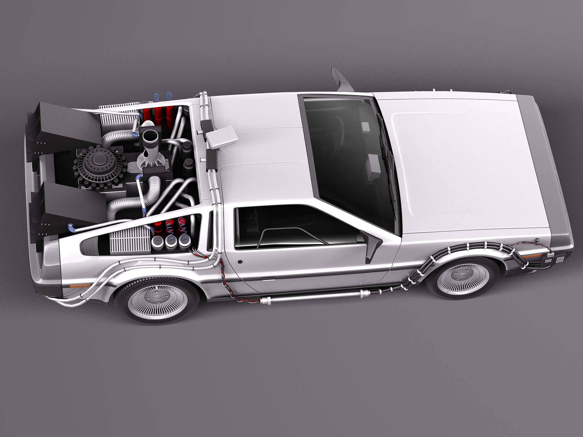 Back To The Future 1 DeLorean - 3D Model by SQUIR