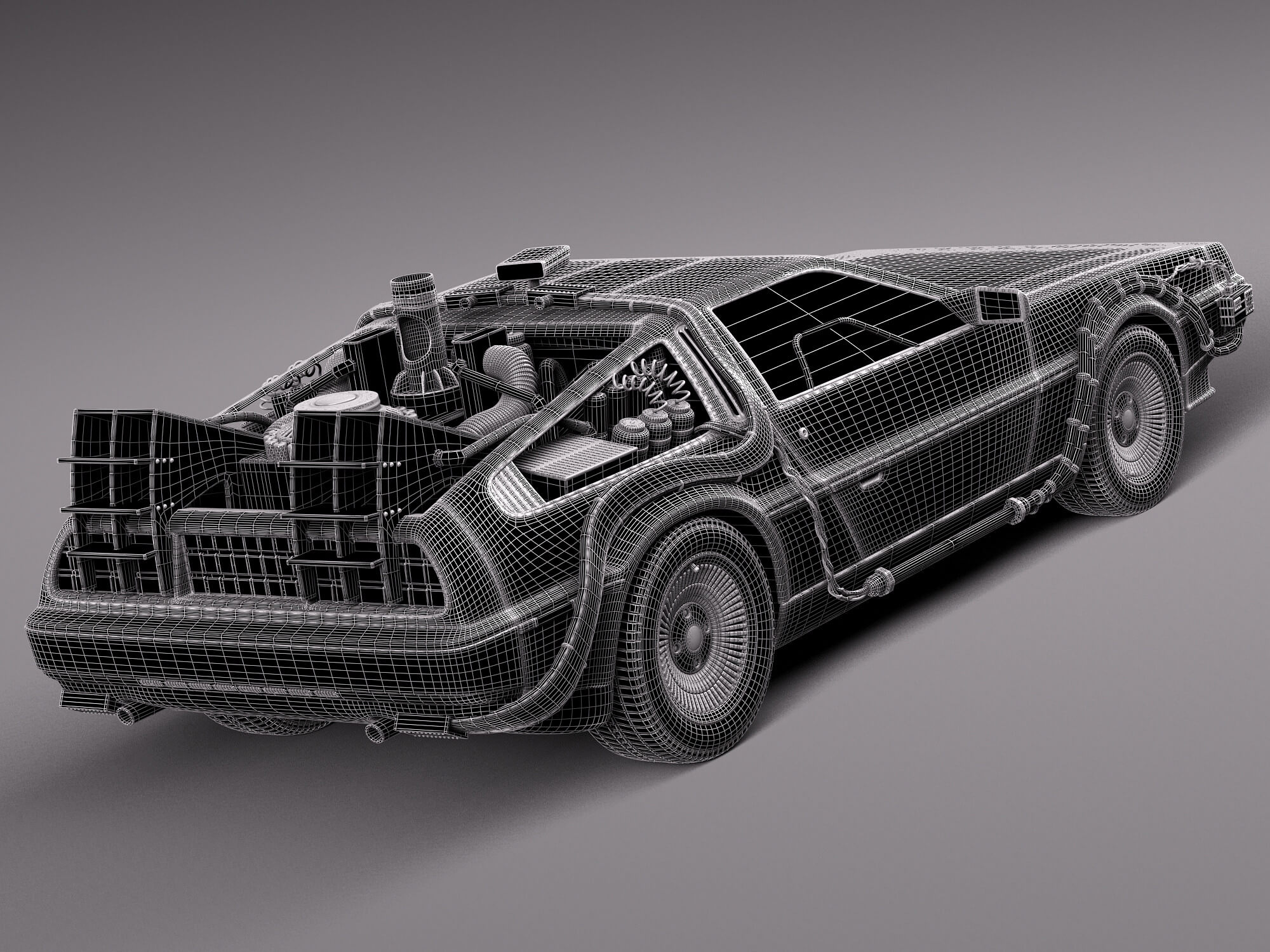 Back To The Future 1 DeLorean - 3D Model by SQUIR