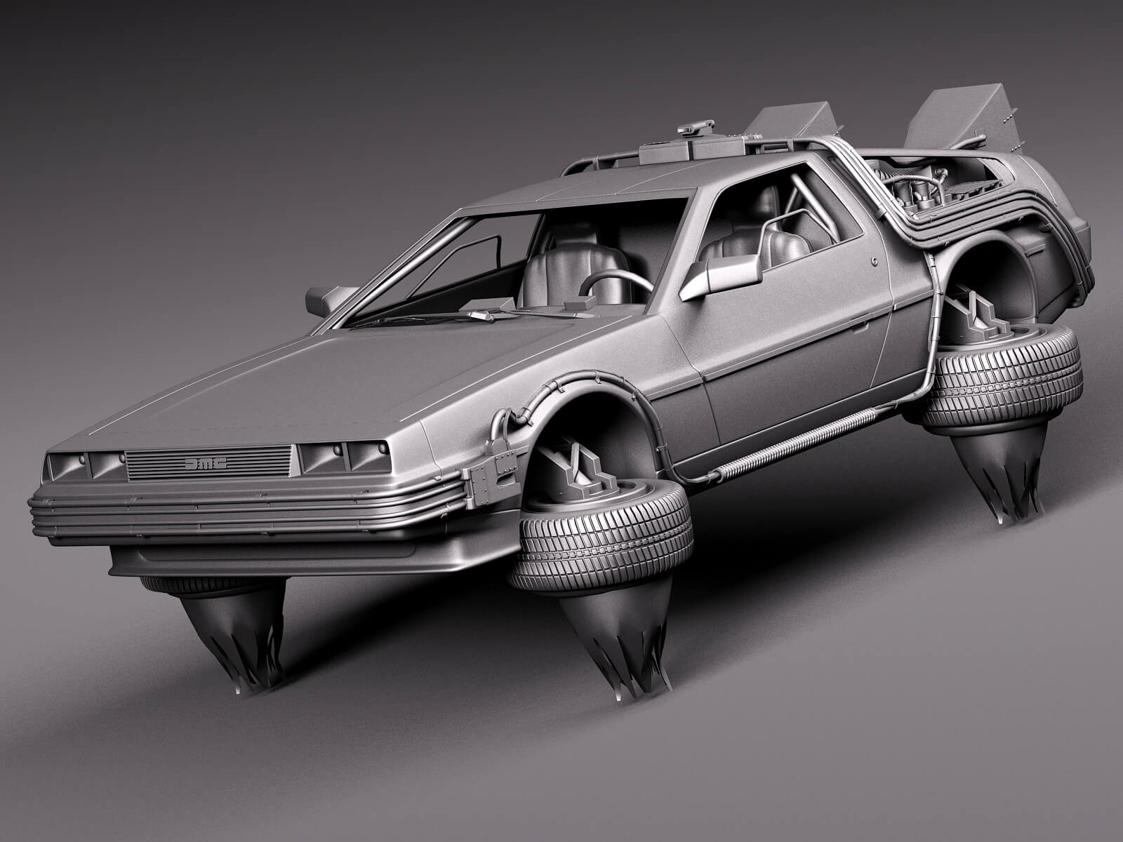 Back To The Future 2 DeLorean - 3D Model by SQUIR